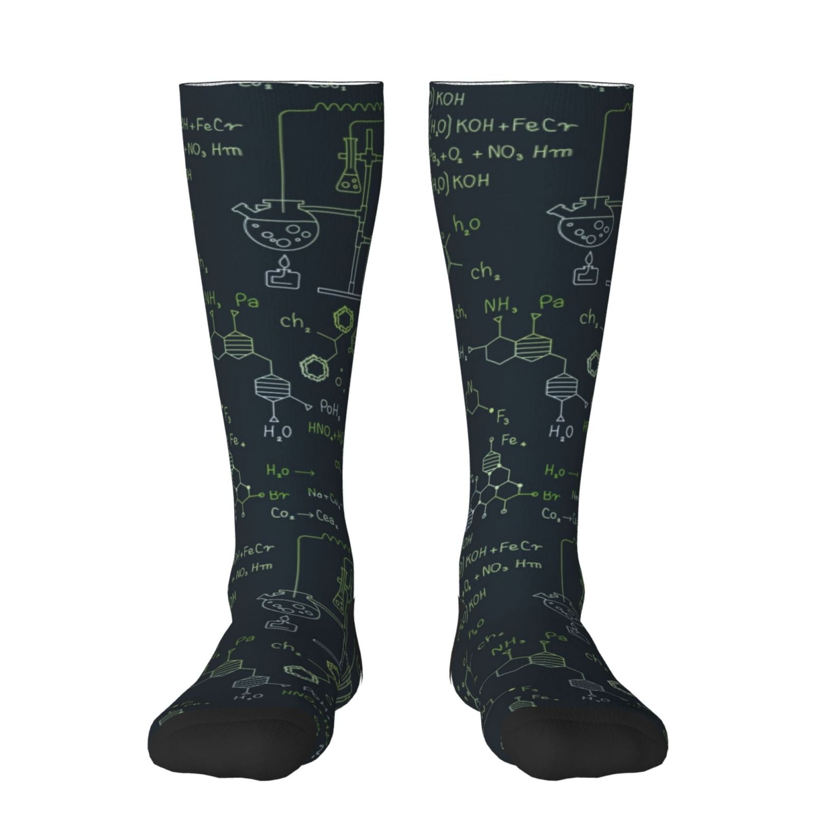Naloa Chemistry Formulas 2 Thigh High Socks Extra Long Stretchy Sock ...