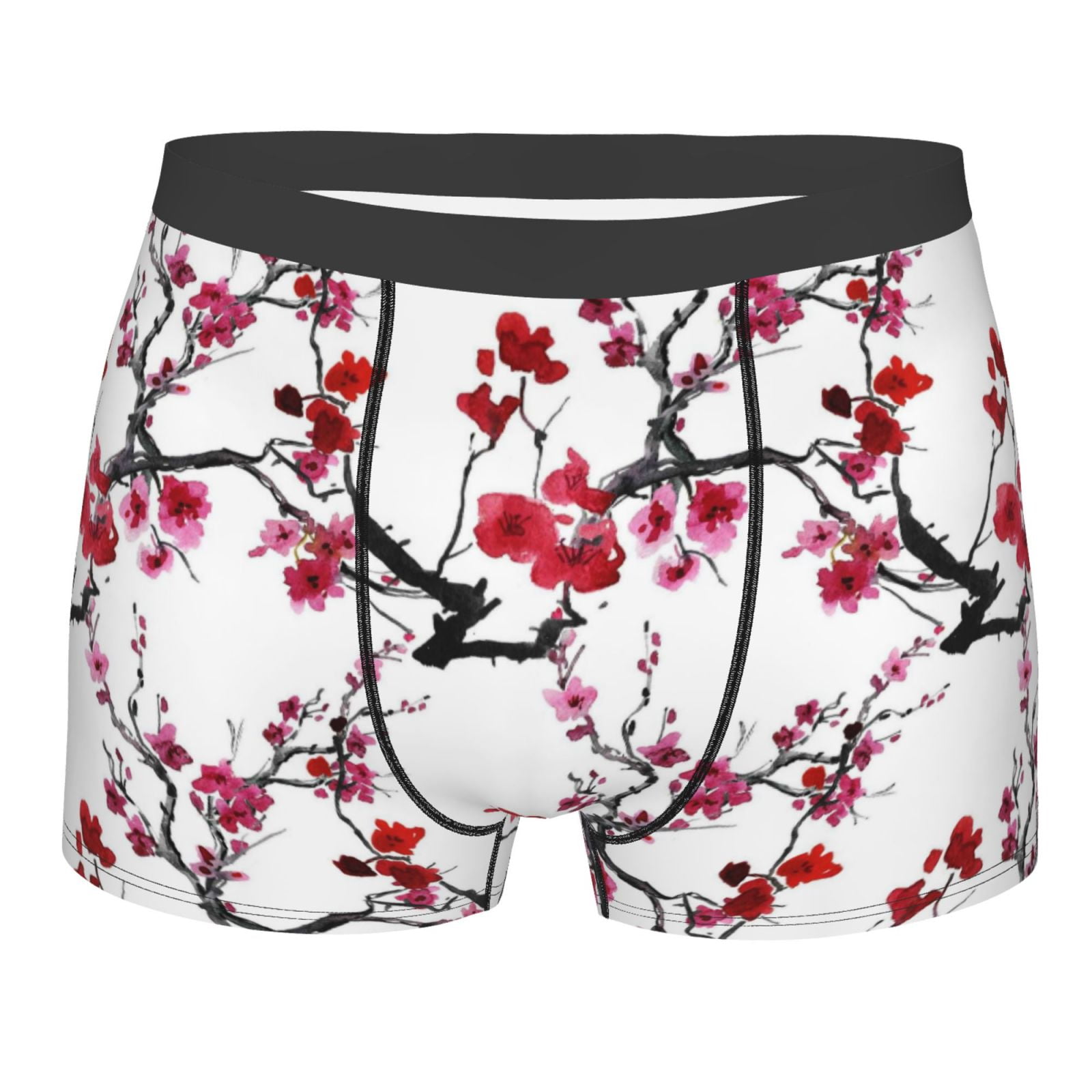 Naloa Cherry Blossoms Print Mens Underwear - Boxers for Men, Classic ...