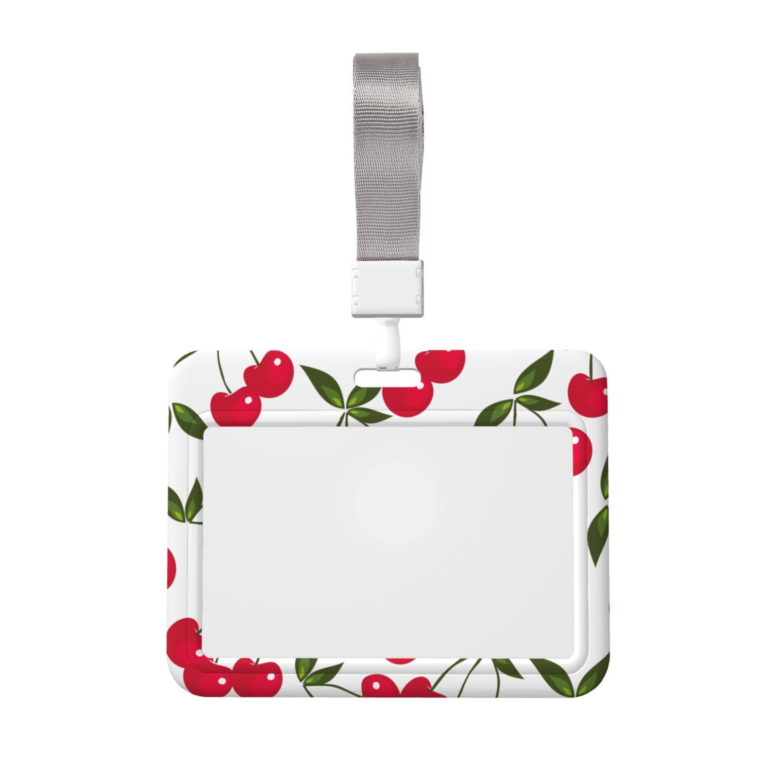 Naloa Cherry Card Badge Holder Work Badge Sleeve for Office, School, Factory, ID Credit Cards ...