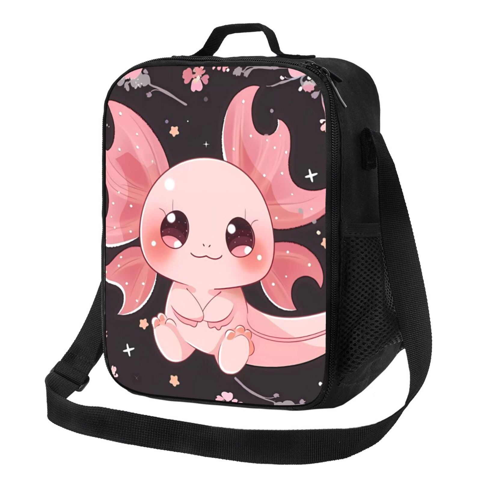 Naloa Chibi Axolotl Sakura Fantasy Lunch box Lunch bag for men women ...