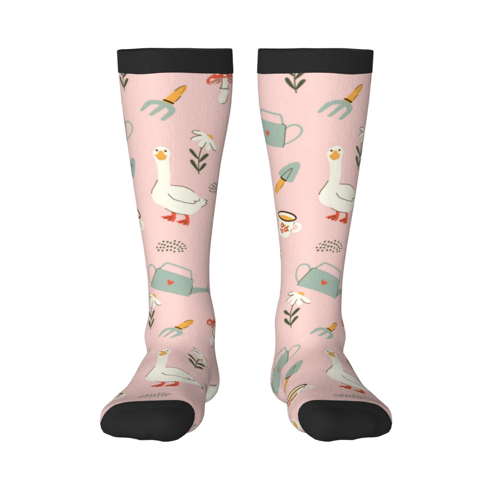 Naloa Chicken And Goose Thigh High Socks Extra Long Stretchy Sock Women ...