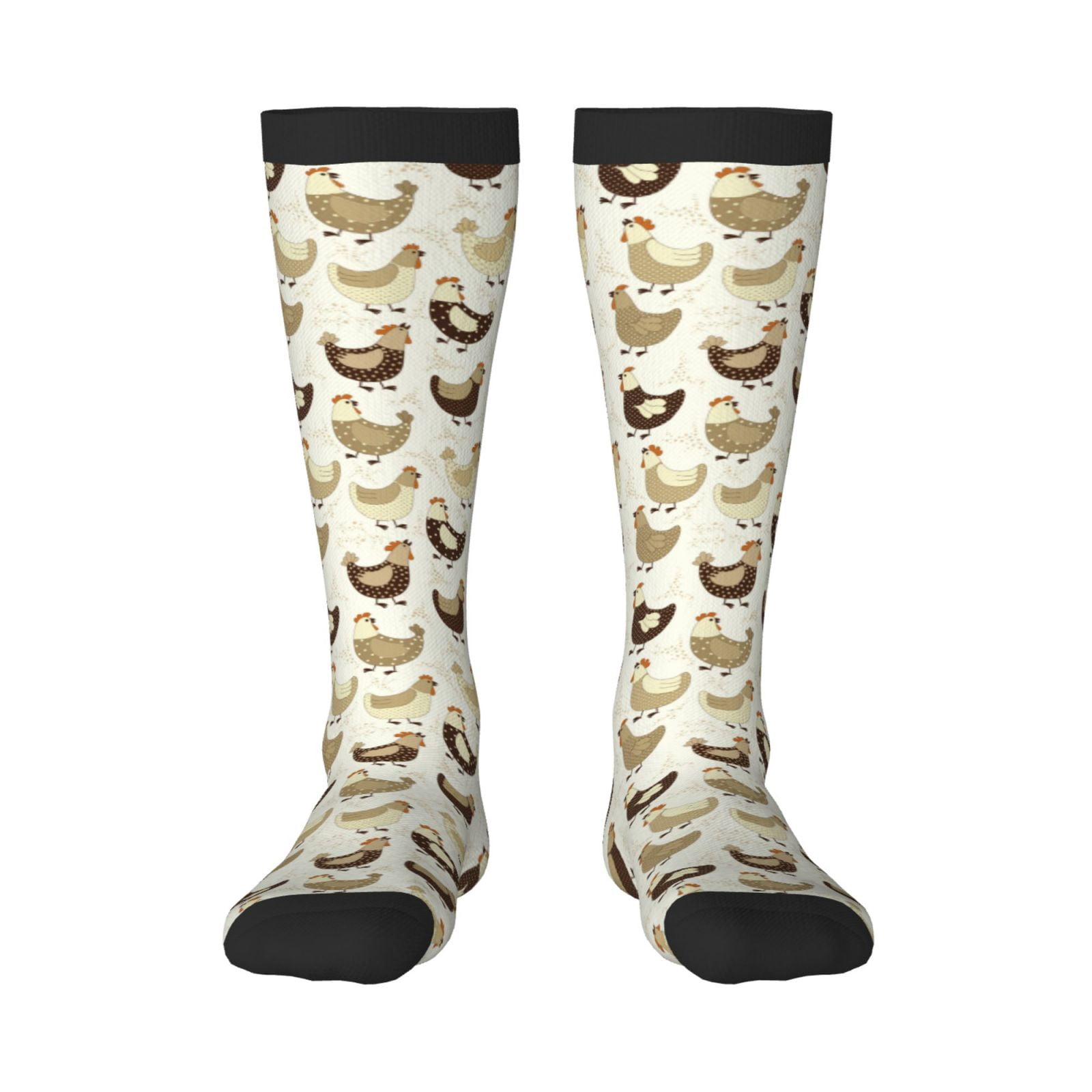 Naloa Chicken Cartoon Thigh High Socks Extra Long Stretchy Sock Women ...