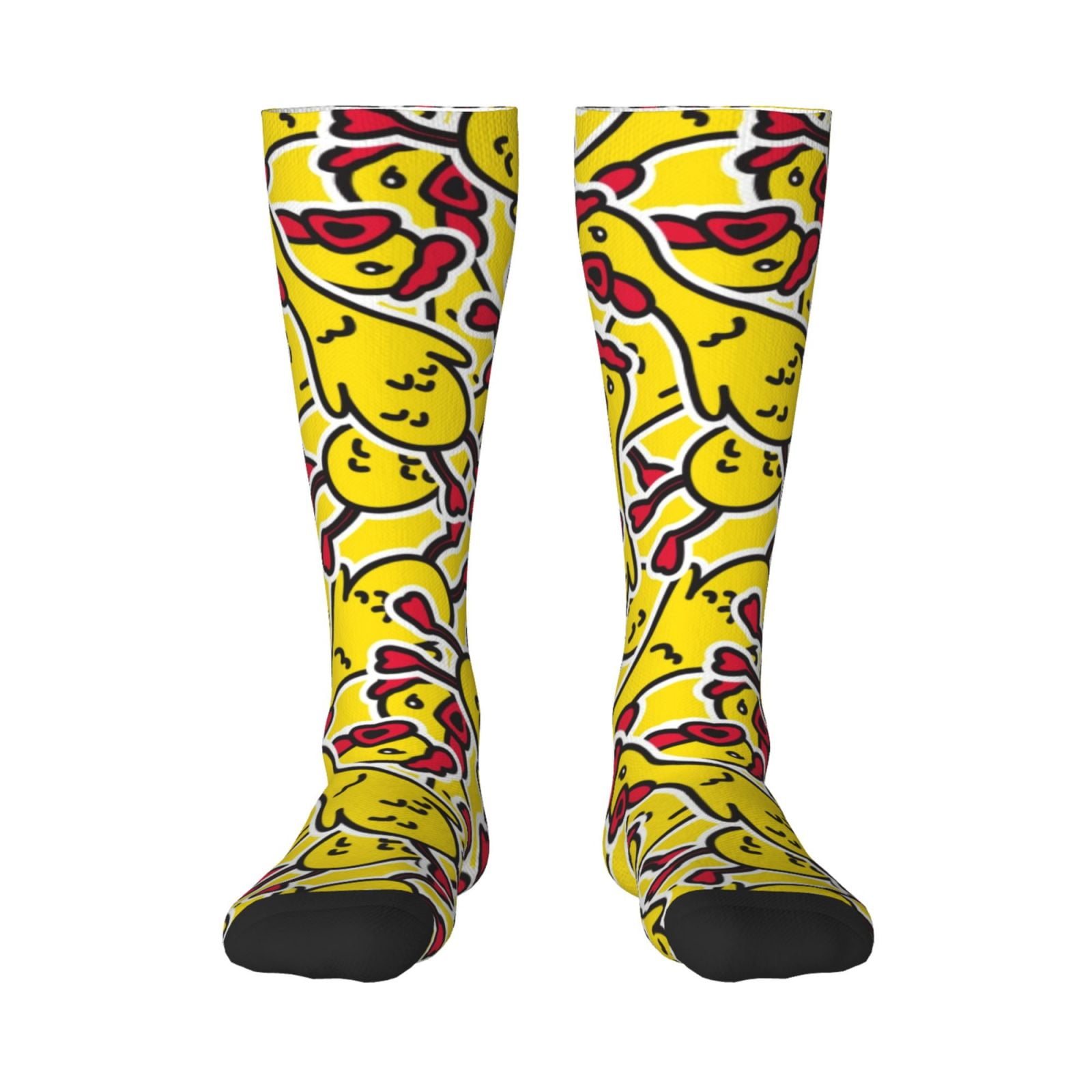 Naloa Chicken Cartoon Thigh High Socks Extra Long Stretchy Sock Women ...