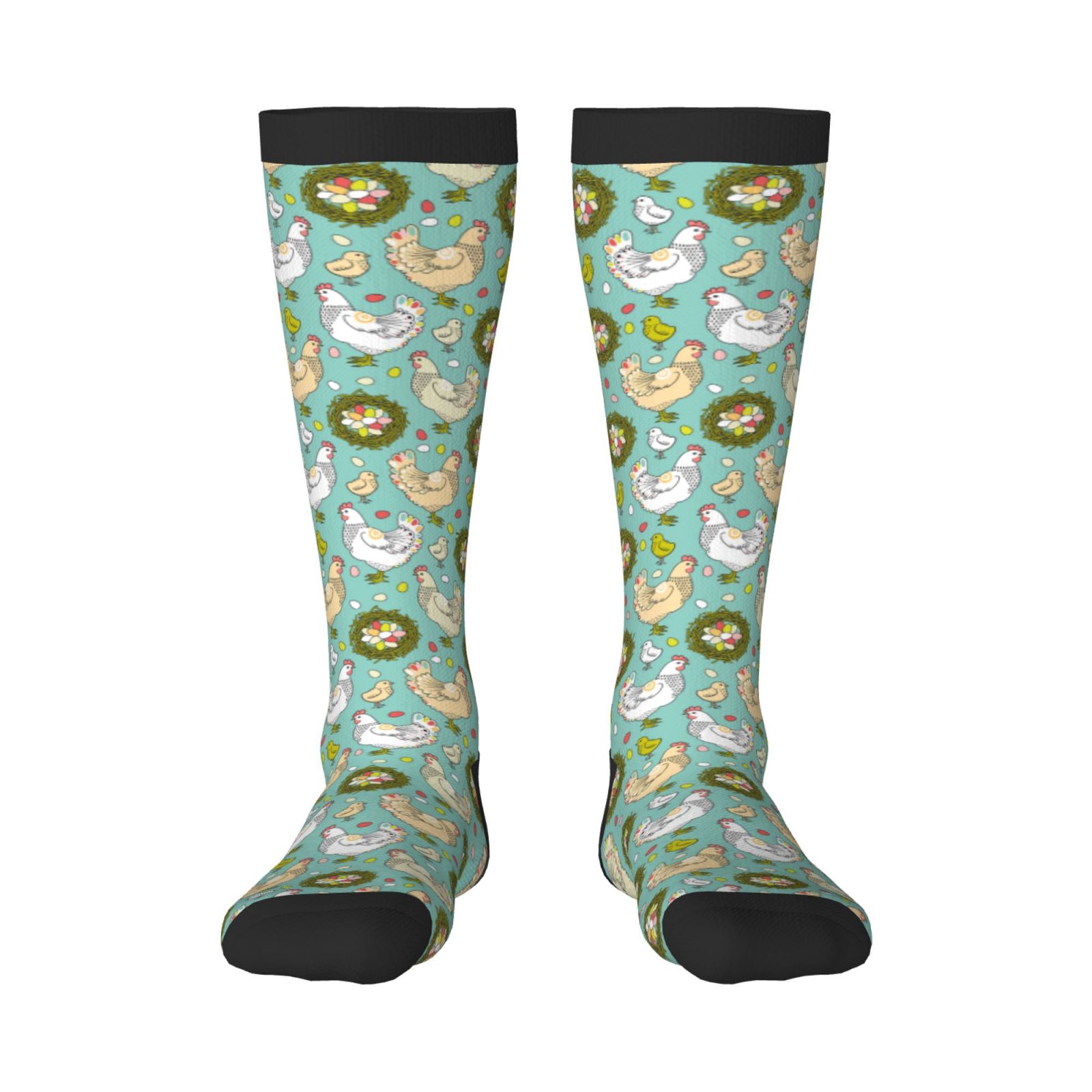 Naloa Chicken Laying Eggs Thigh High Socks Extra Long Stretchy Sock ...