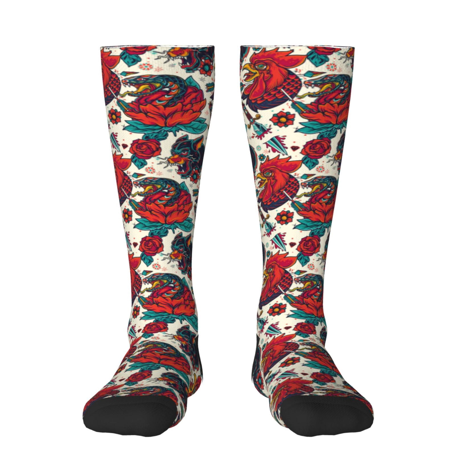 Naloa Chicken Thigh High Socks Extra Long Stretchy Sock Women Over Knee ...