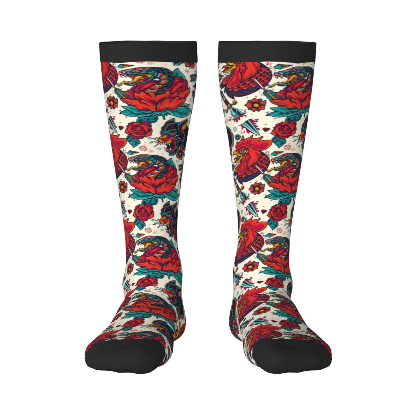 Naloa Chicken Thigh High Socks Extra Long Stretchy Sock Women Over Knee ...