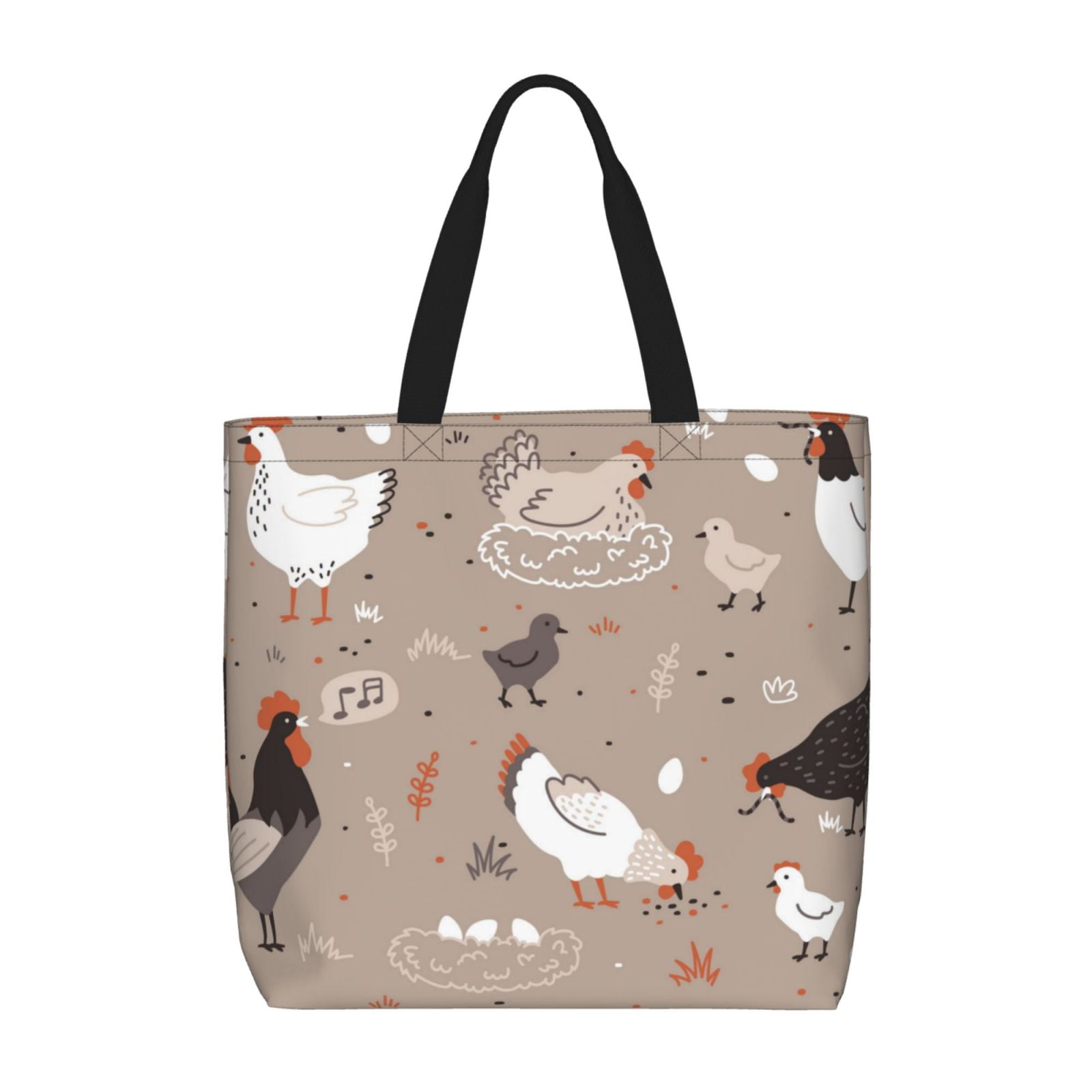 Naloa Chicken Tote Bag for Women, Foldable Tote Bag With Zipper, Large ...