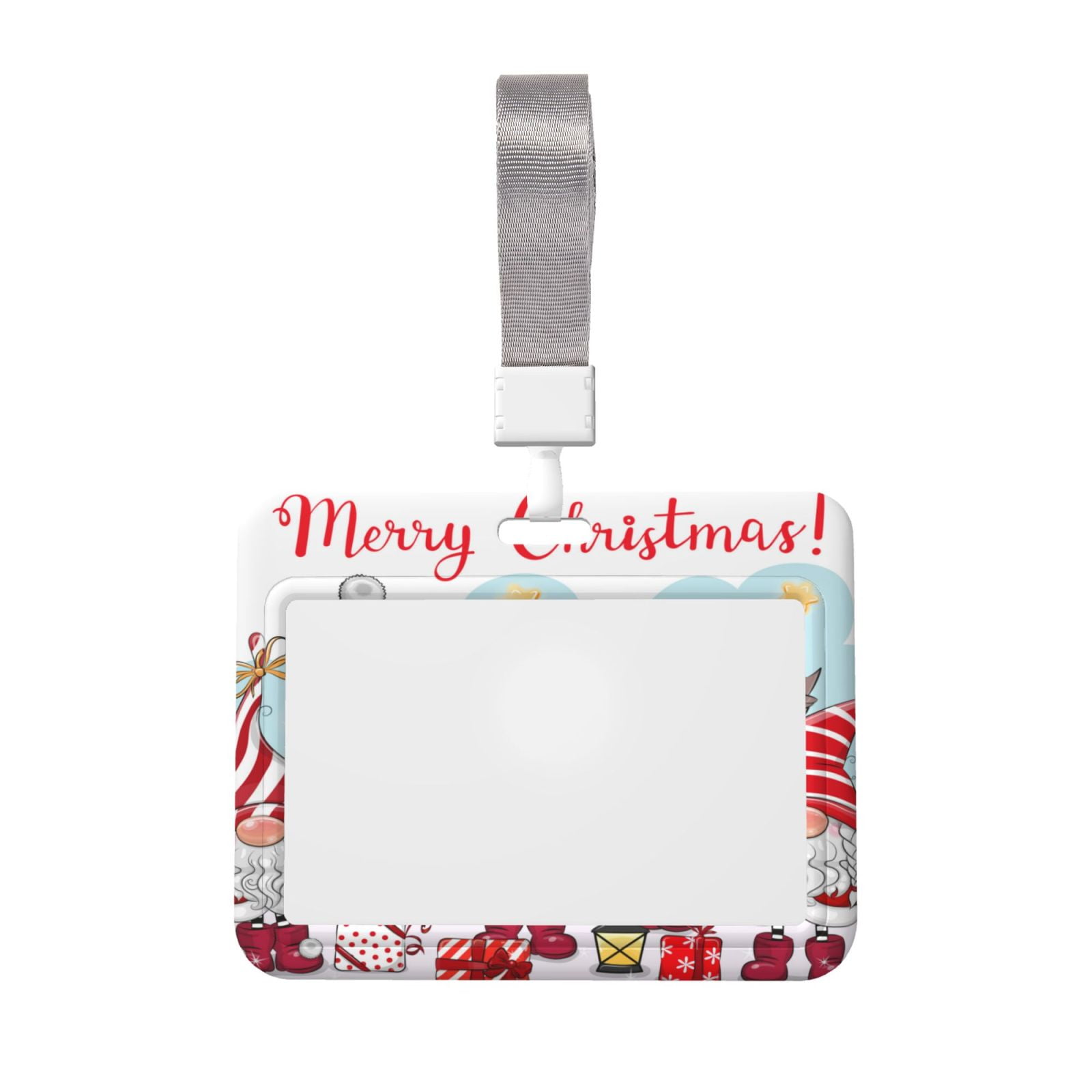 Naloa Christmas Card Badge Holder Work Badge Sleeve for Office, School ...