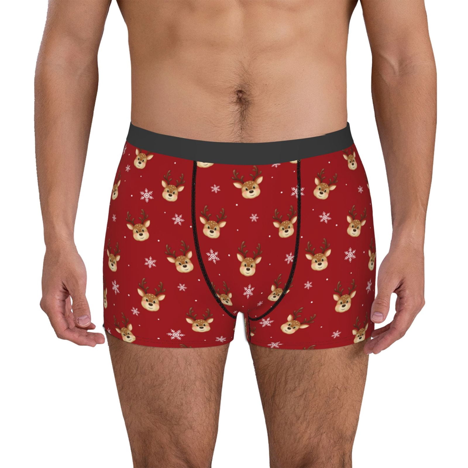 Naloa Christmas Deer B Mens Underwear Boxers For Men Mens Boxer