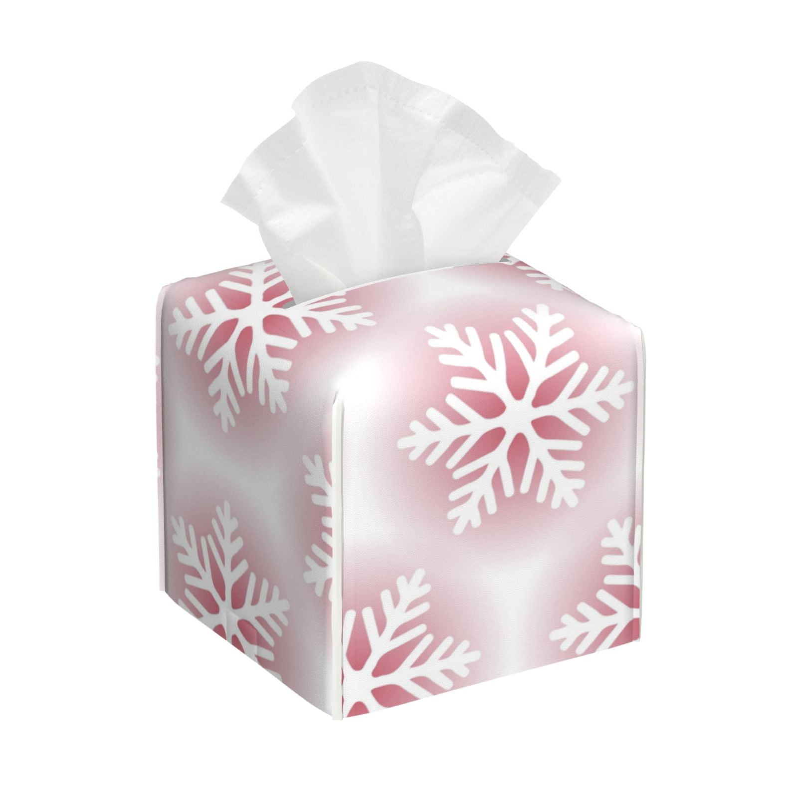 Naloa Christmas Snowflakes Tissue Box Cover Leather Tissue Holder ...
