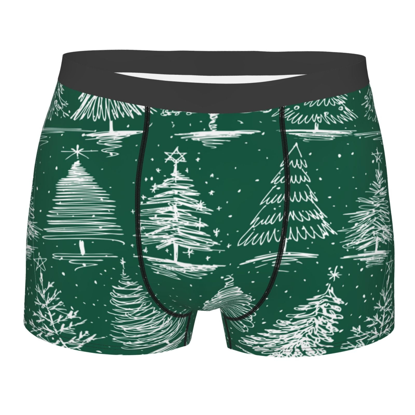 Naloa Christmas Trees Print Mens Underwear - Boxers for Men, Classic ...