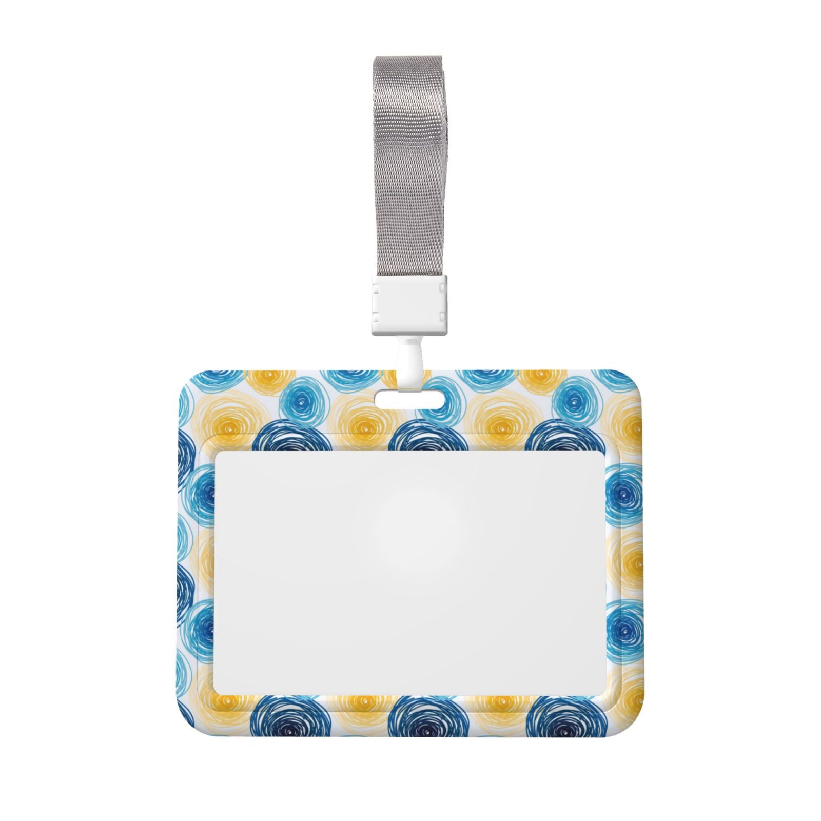 Naloa Circular Card Badge Holder Work Badge Sleeve for Office, School ...