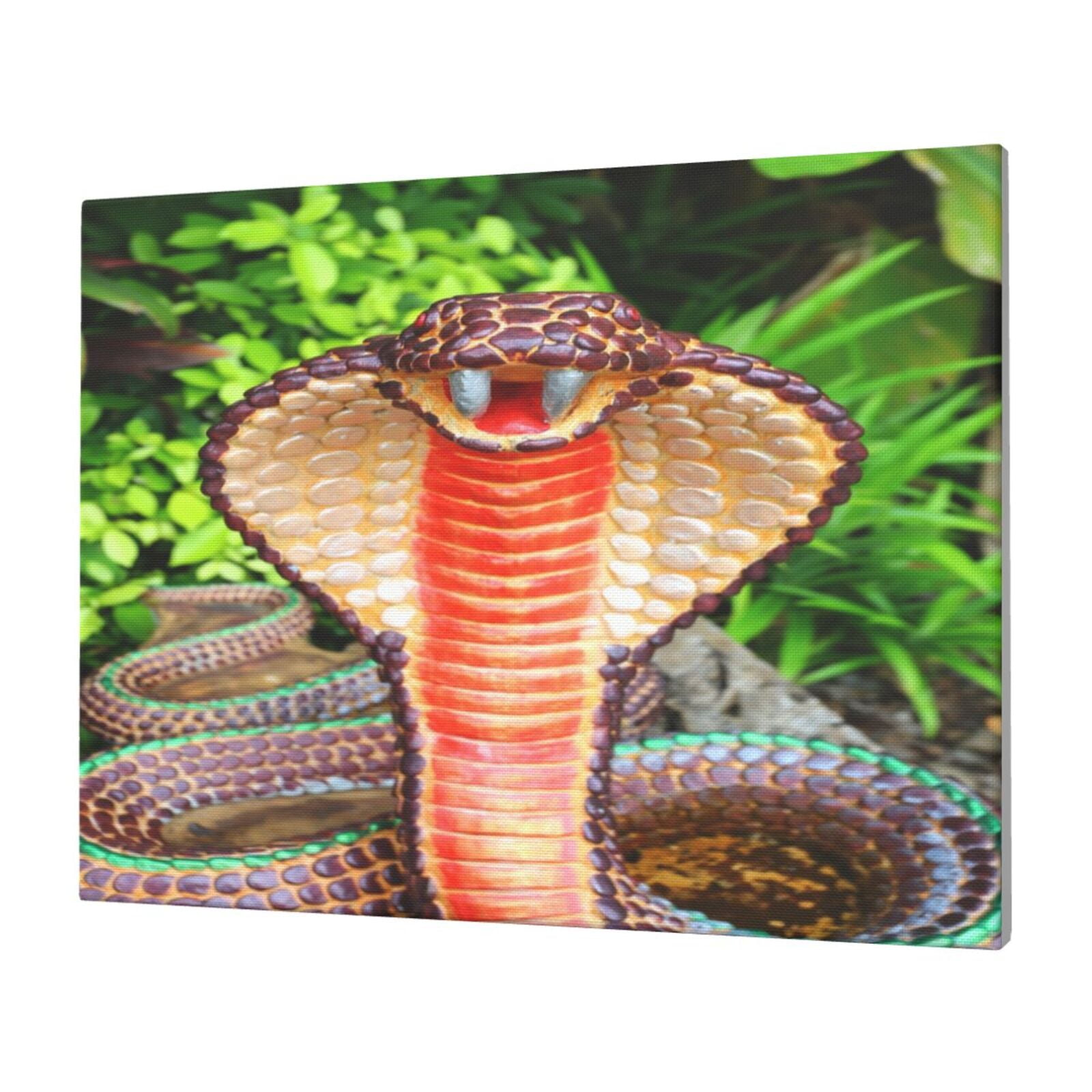 Naloa Cobra Snake Print Canvas Picture,Wall Pictures, Modern Decorative ...