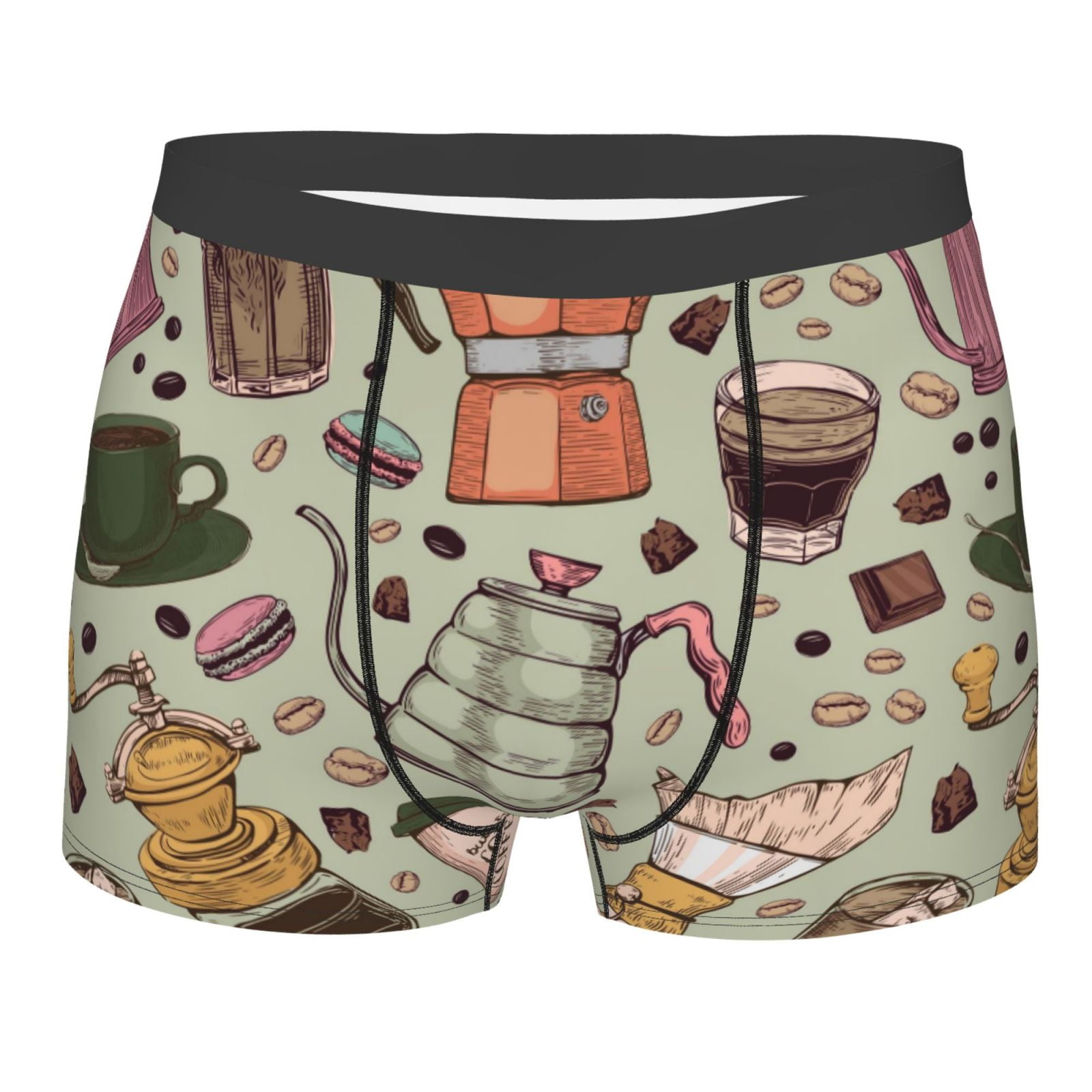 Naloa Coffee Makers Macaroons Chocolate Print Mens Underwear - Boxers ...