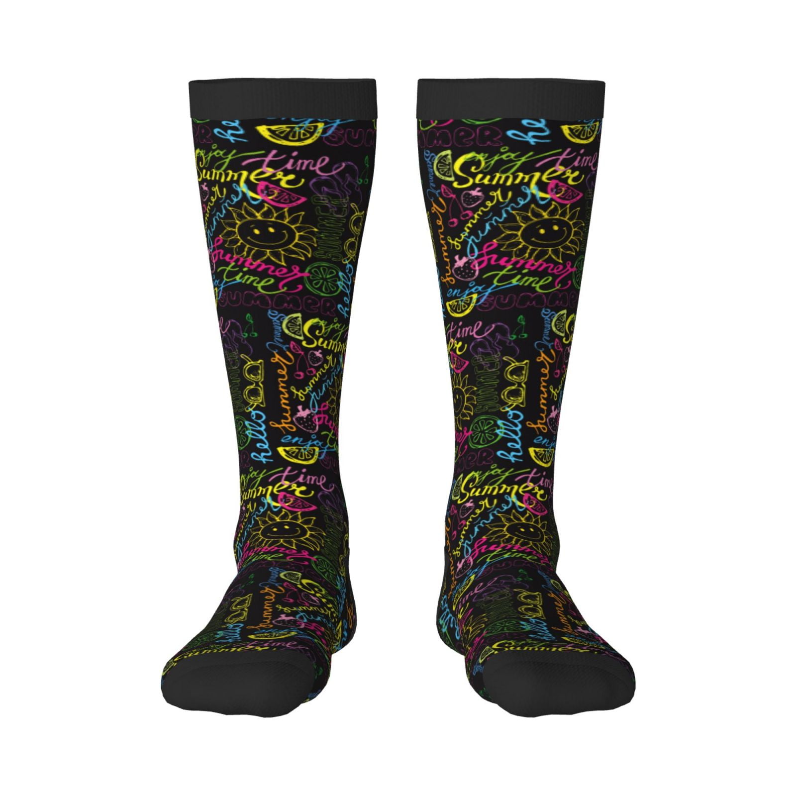 Naloa Color Summer Thigh High Socks Extra Long Stretchy Sock Women Over ...