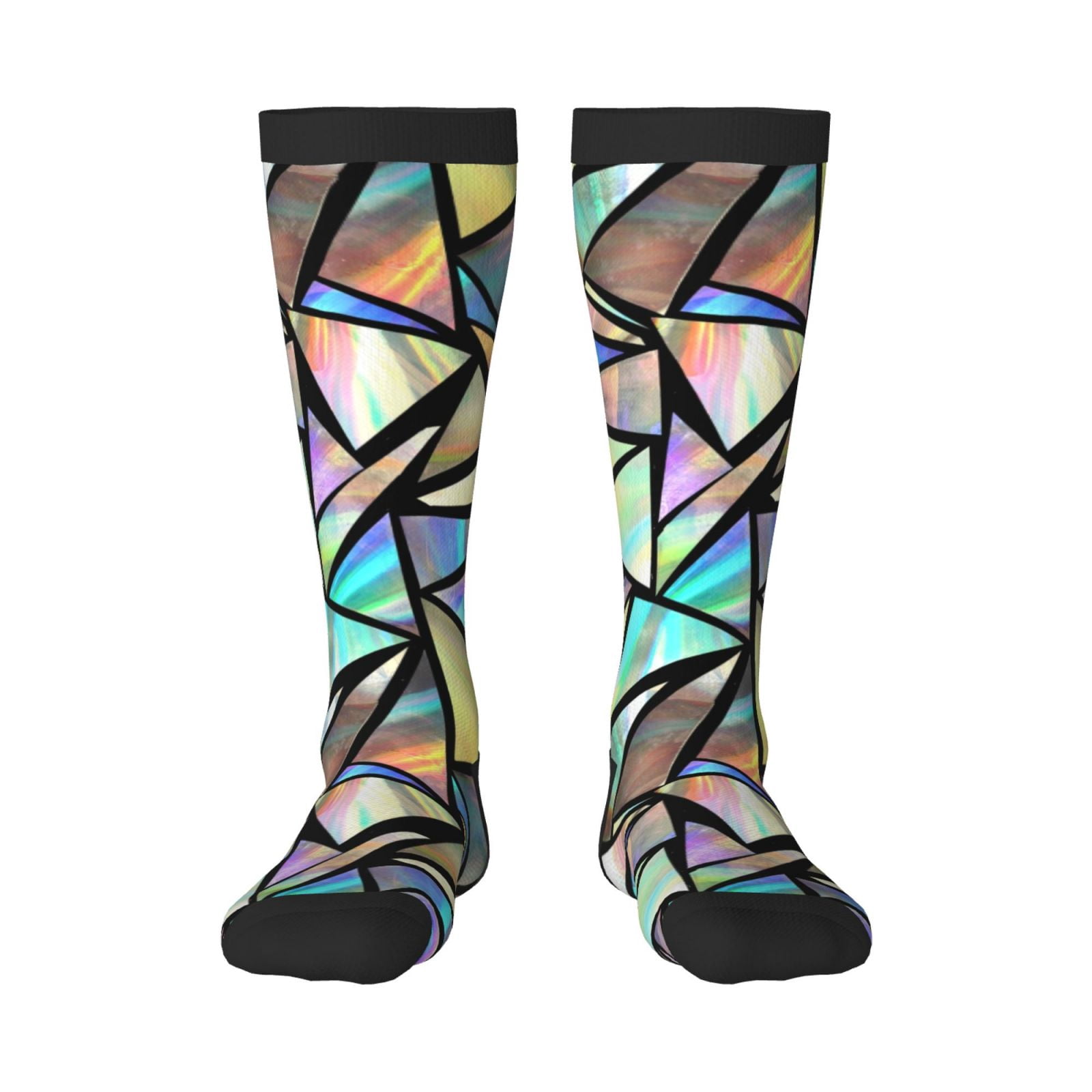 Naloa Colored Glass Thigh High Socks Extra Long Stretchy Sock Women ...