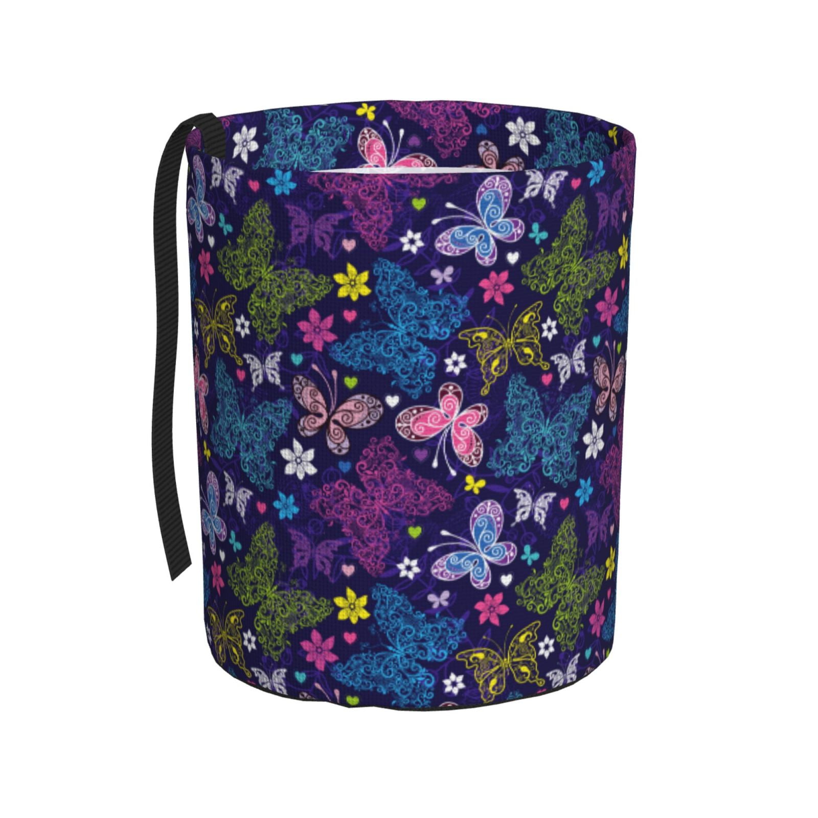 Naloa Colorful Butterflies Car Trash Can Garbage Car Accessories Trash ...