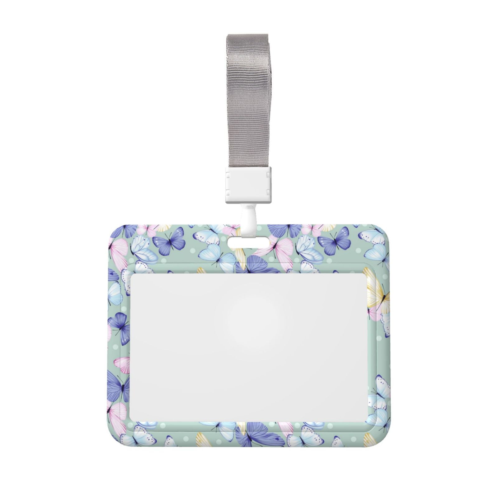 Naloa Colorful Butterfly Card Badge Holder Work Badge Sleeve for Office ...