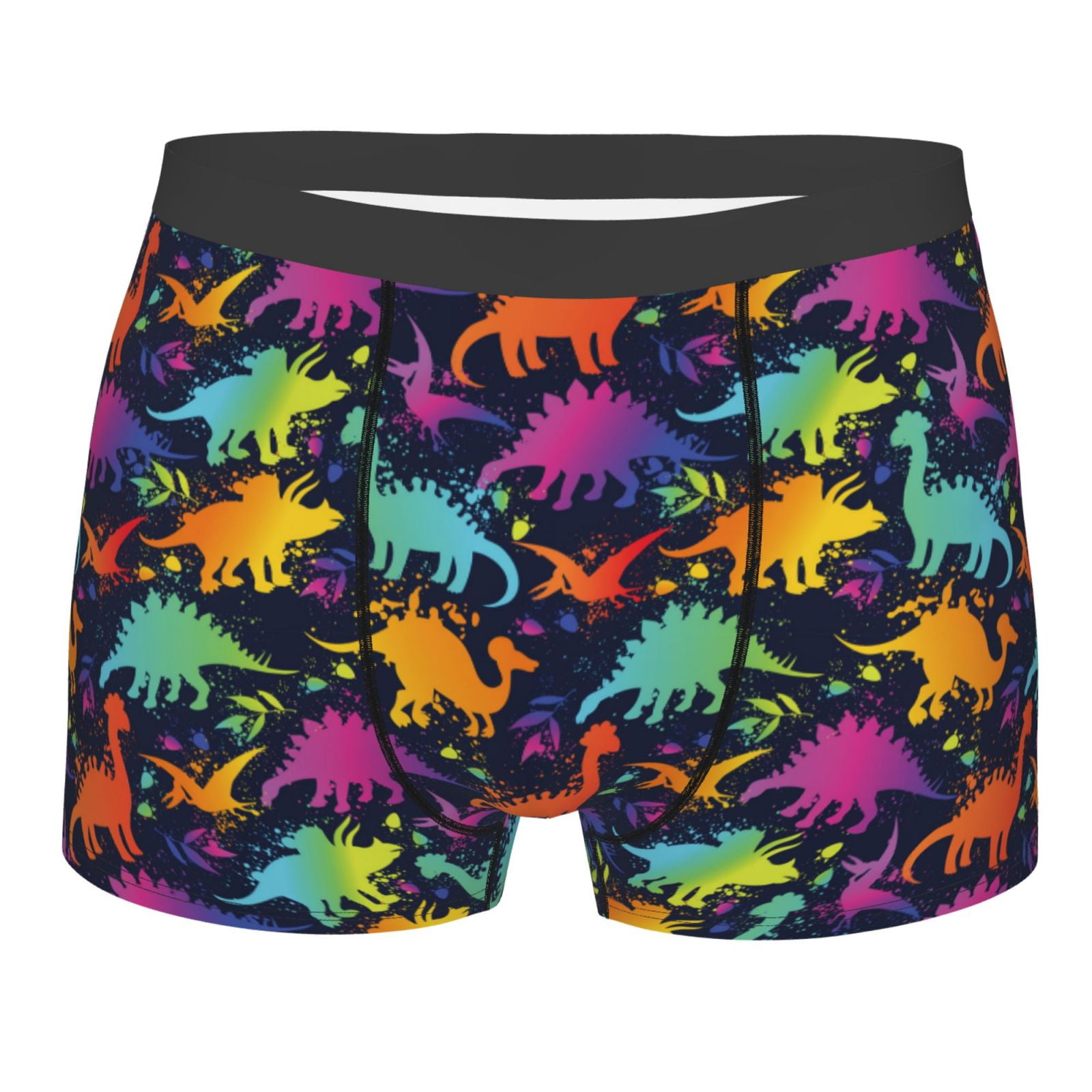 Naloa Colorful Dinosaur Print Mens Underwear - Boxers for Men, Classic ...