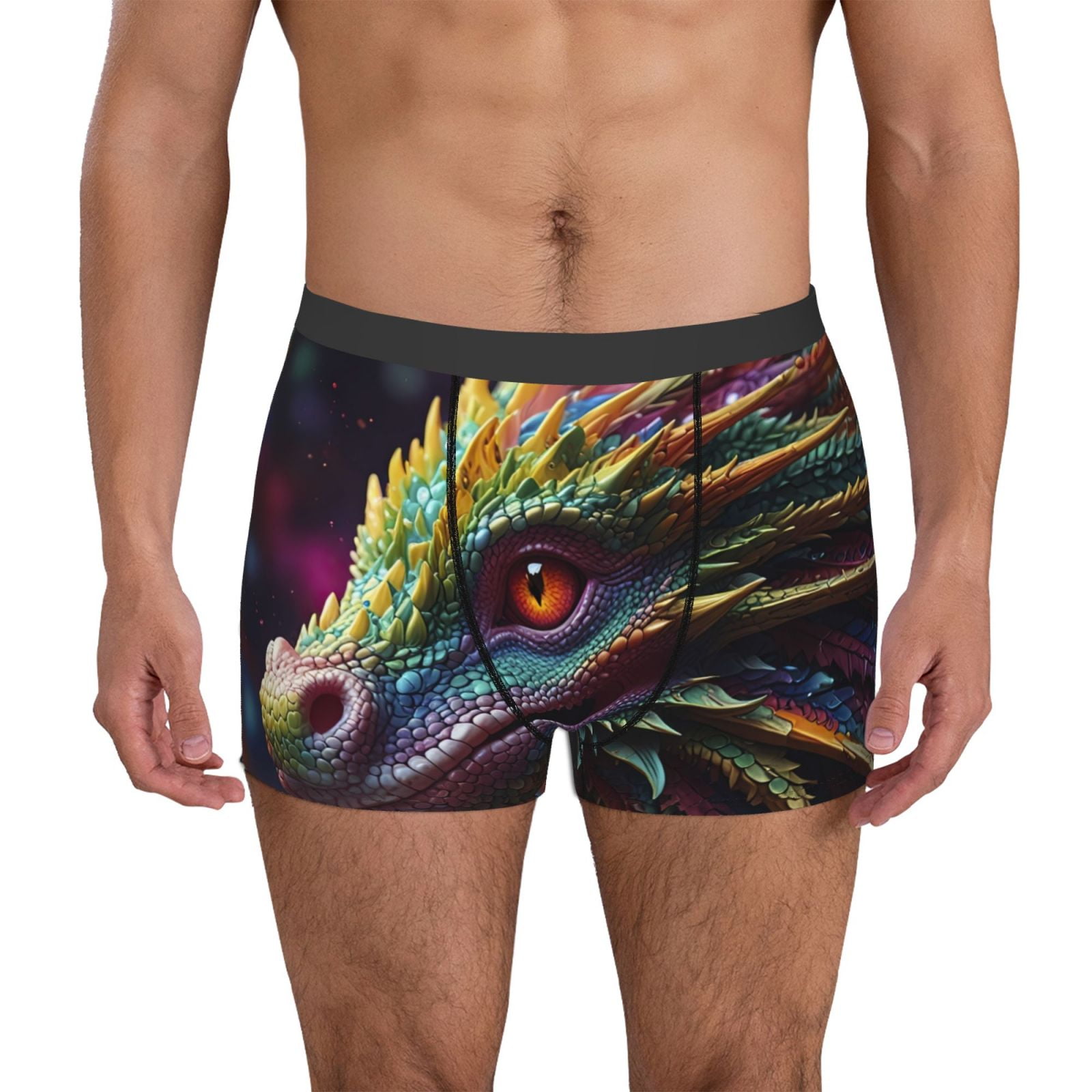 Naloa Colorful Dragon Head Profile Mens Underwear - Boxers for Men, Mens Boxer Briefs, Classic ...