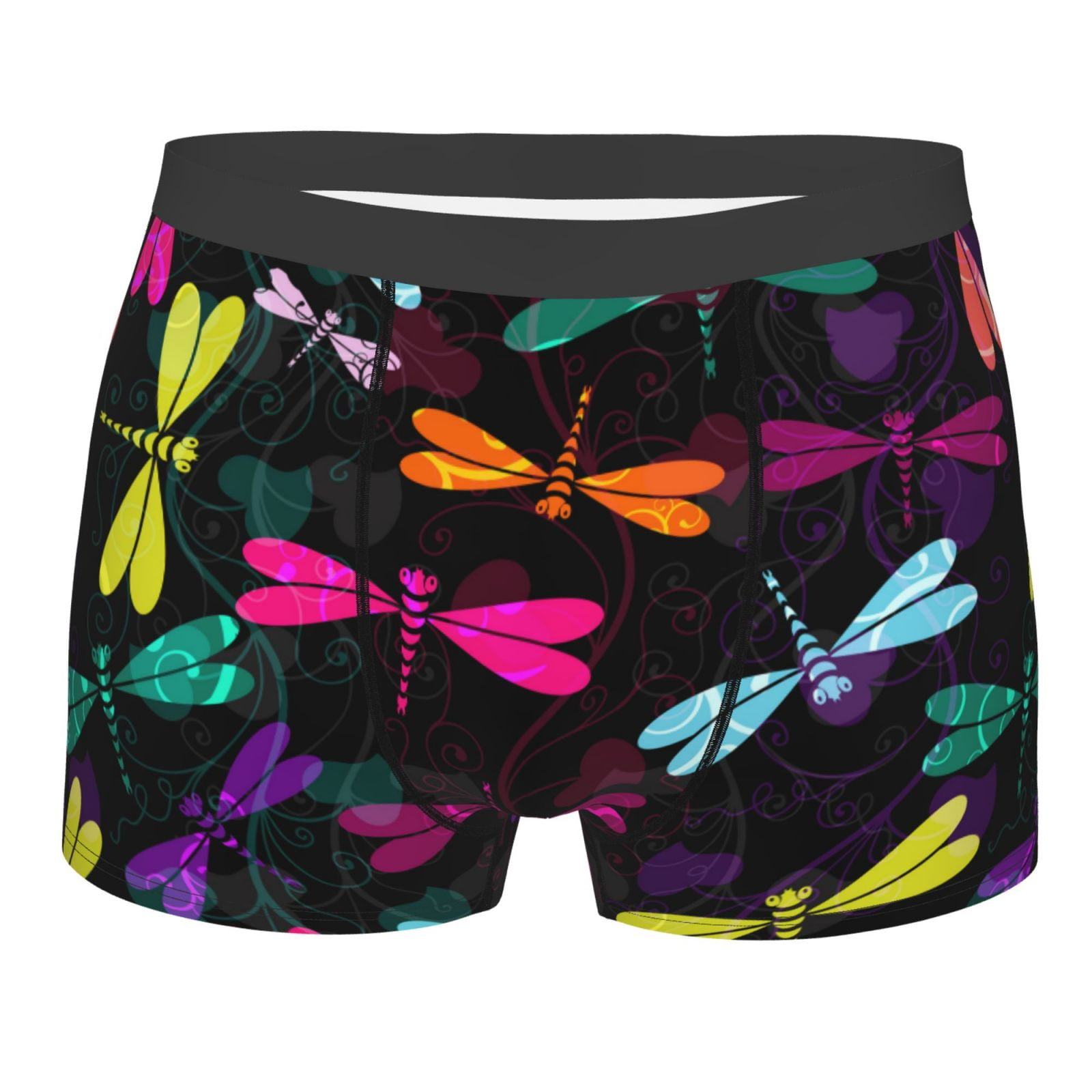 Naloa Colorful Dragonflies Print Mens Underwear - Boxers for Men ...
