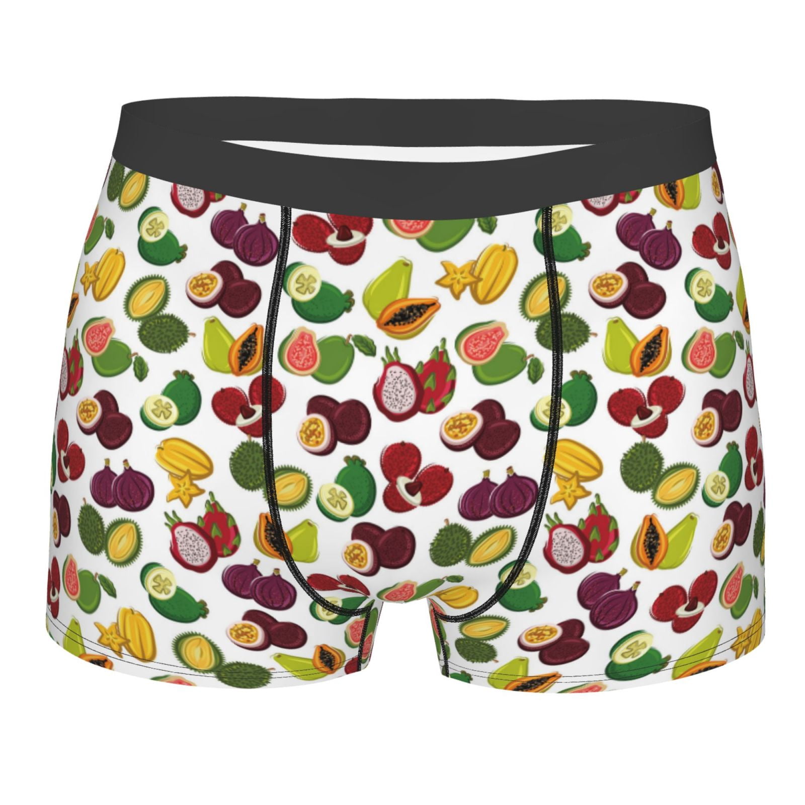 Naloa Colorful Fruits Print Mens Underwear - Boxers for Men, Classic ...