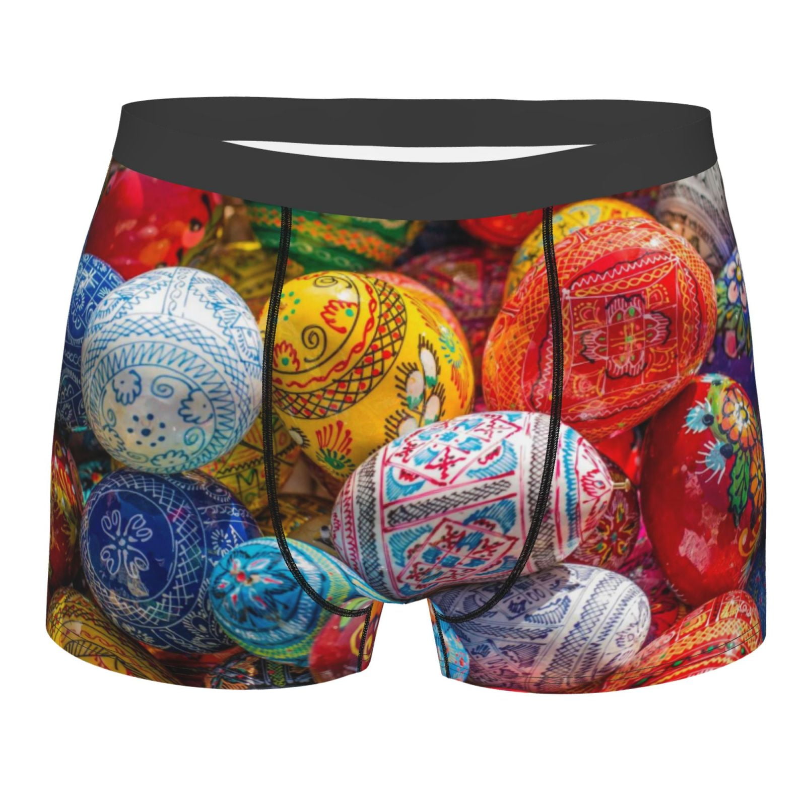 Naloa Colorful Hand Painted Easter Eggs Print Mens Underwear - Boxers ...