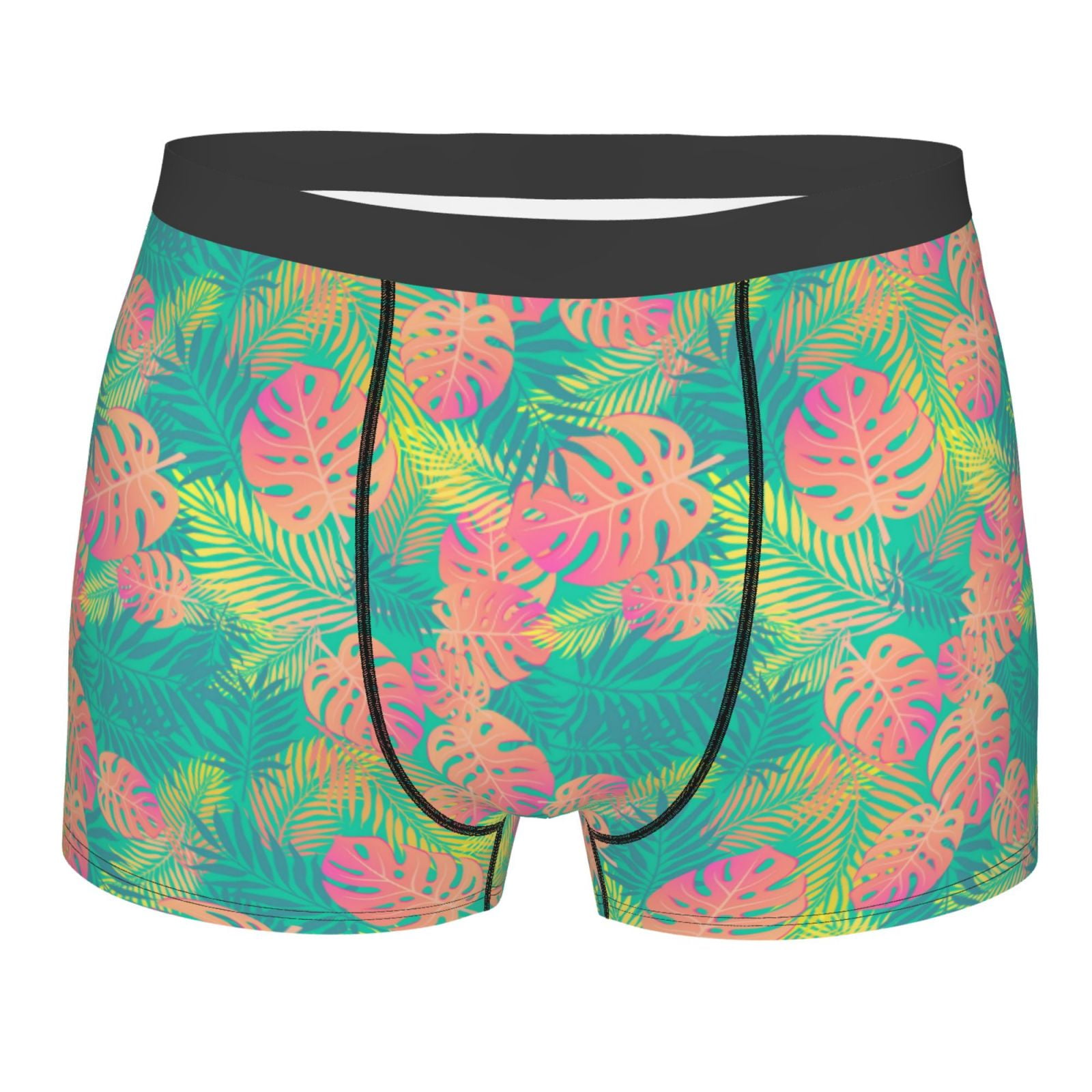Naloa Colorful Palm Leaves Print Mens Underwear - Boxers for Men ...