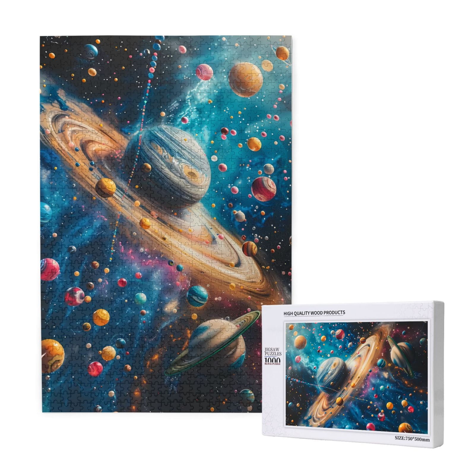Naloa Colorful Planet Universe Custom Puzzles Personalized Puzzle 1000 ...