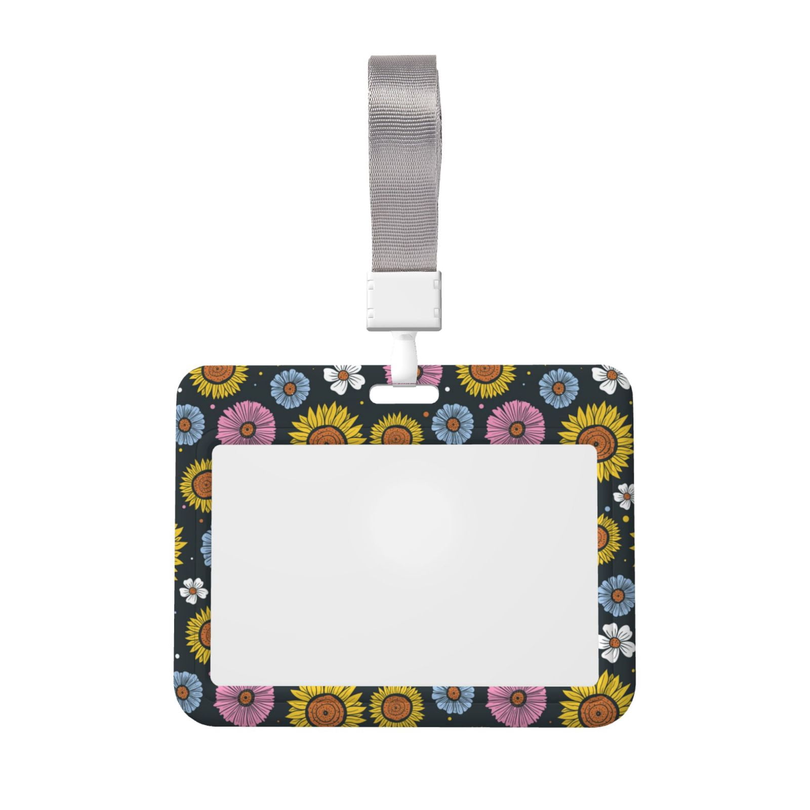 Naloa Colorful Sunflowers Card Badge Holder Work Badge Sleeve for ...