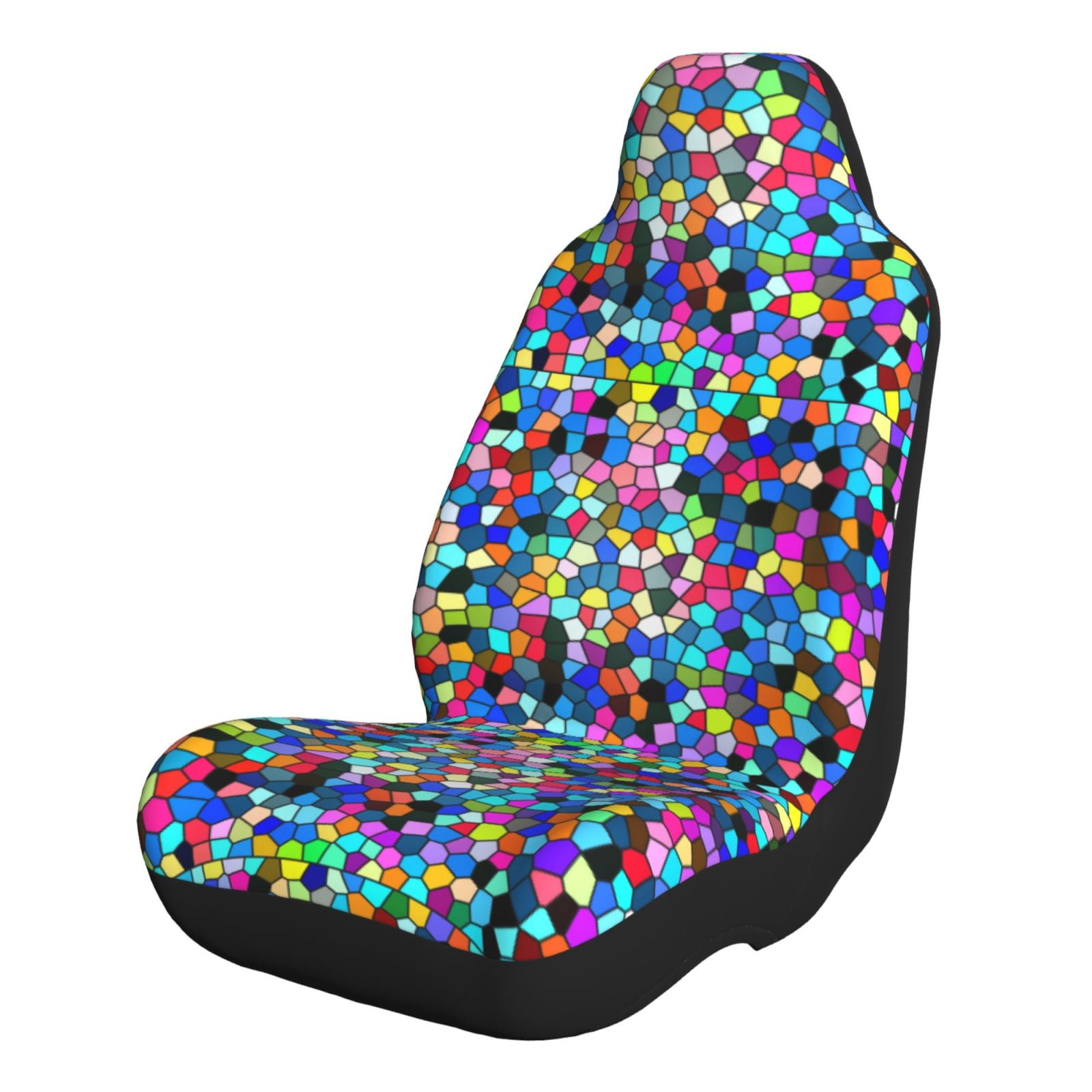 Naloa Colorful Tie Dye Stained Glass 2 Car Seat Covers 2PCs Front Car ...