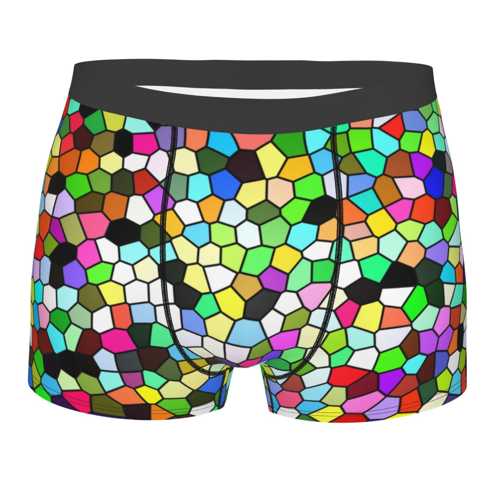 Naloa Colorful Tie Dye Stained Glass Print Mens Underwear - Boxers for ...