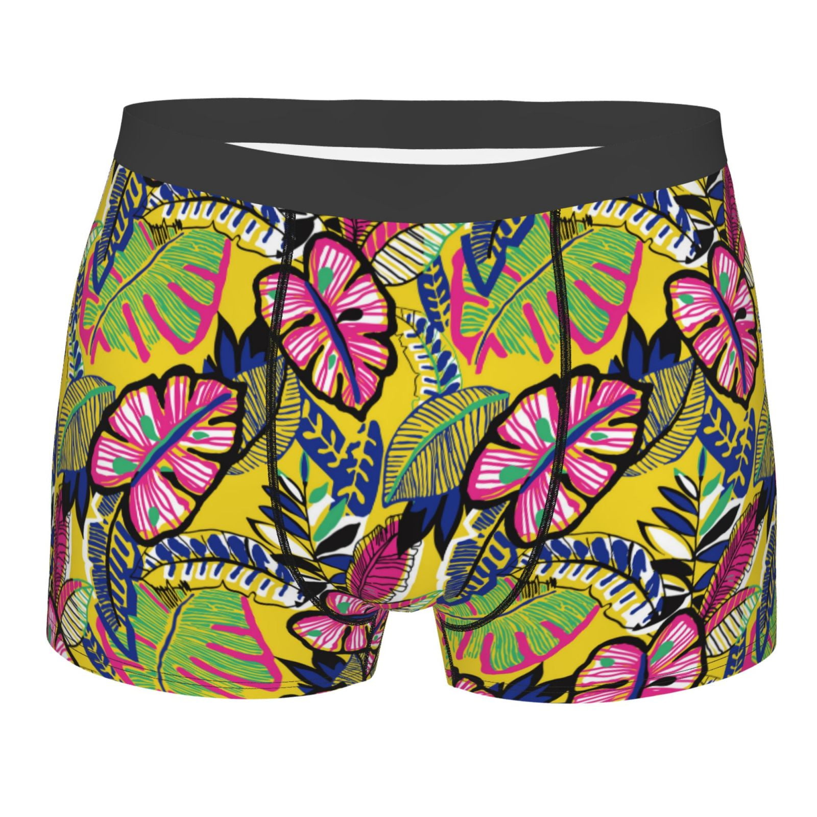 Naloa Colrful Tropical Leaves Print Mens Underwear - Boxers for Men ...