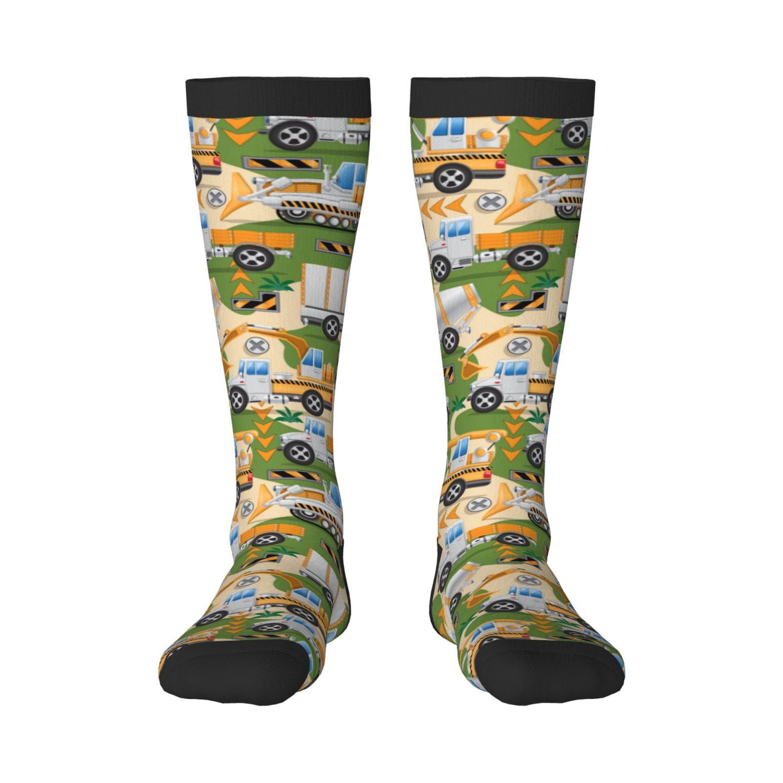 Naloa Construction Machinery1 Thigh High Socks Extra Long Stretchy Sock ...