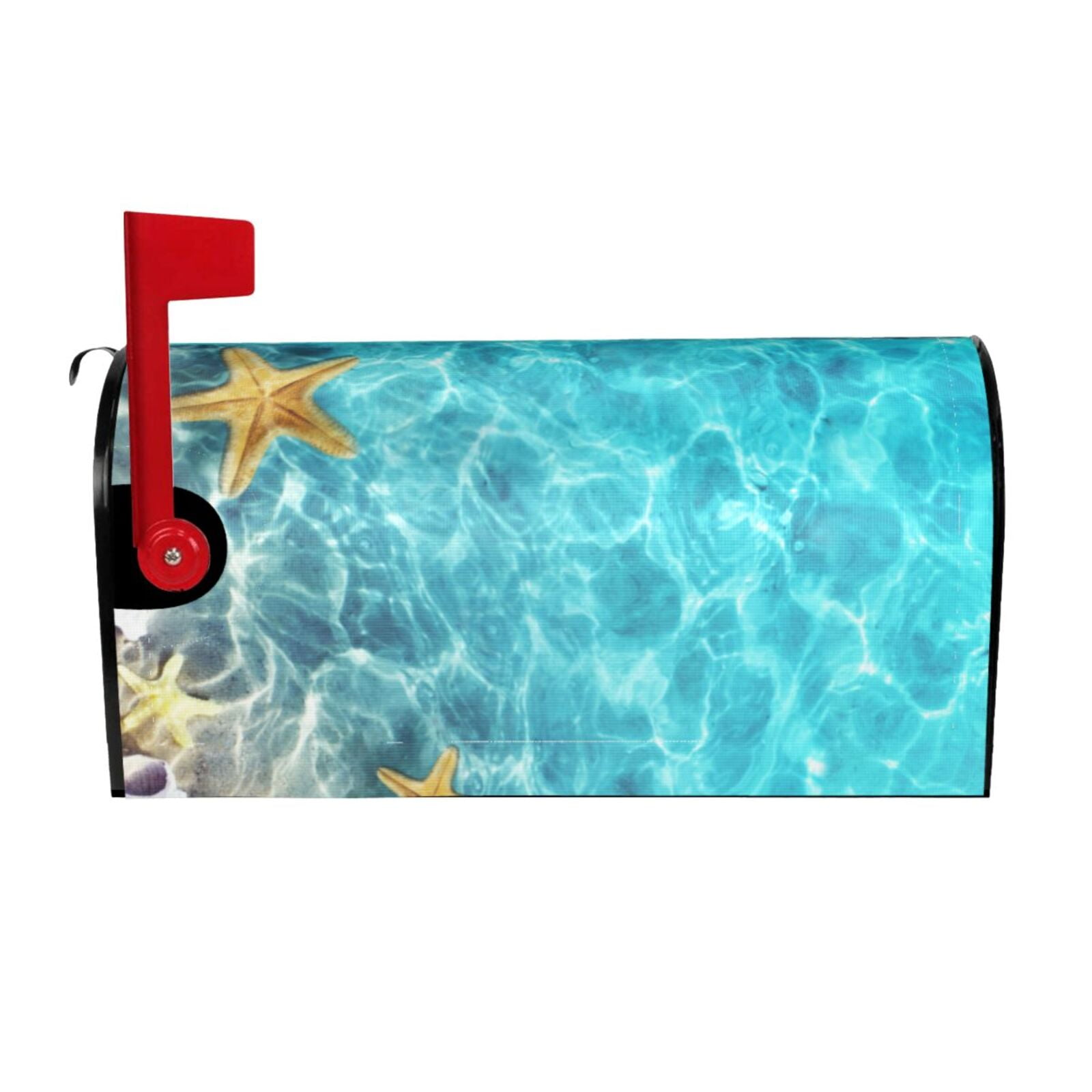 Naloa Coral And Seashell On The Beach Mailbox Covers Magnetic Post Box ...