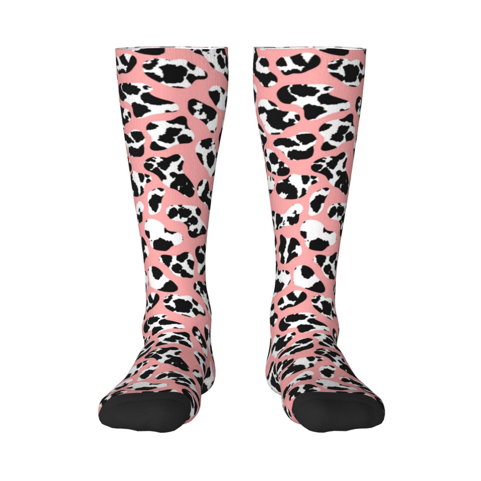 Naloa Cow Animal Skin Thigh High Socks Extra Long Stretchy Sock Women ...