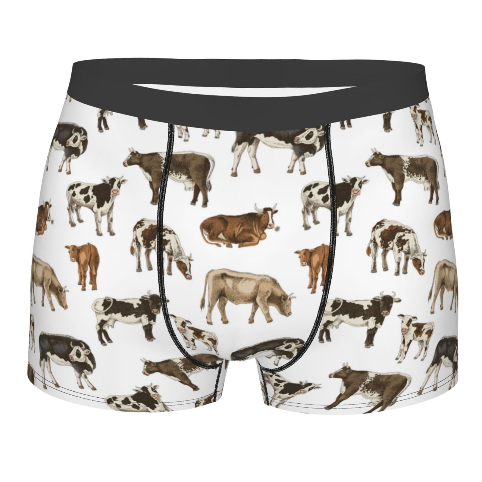 Naloa Cow Print Mens Underwear - Boxers for Men, Classic Briefs for Men ...