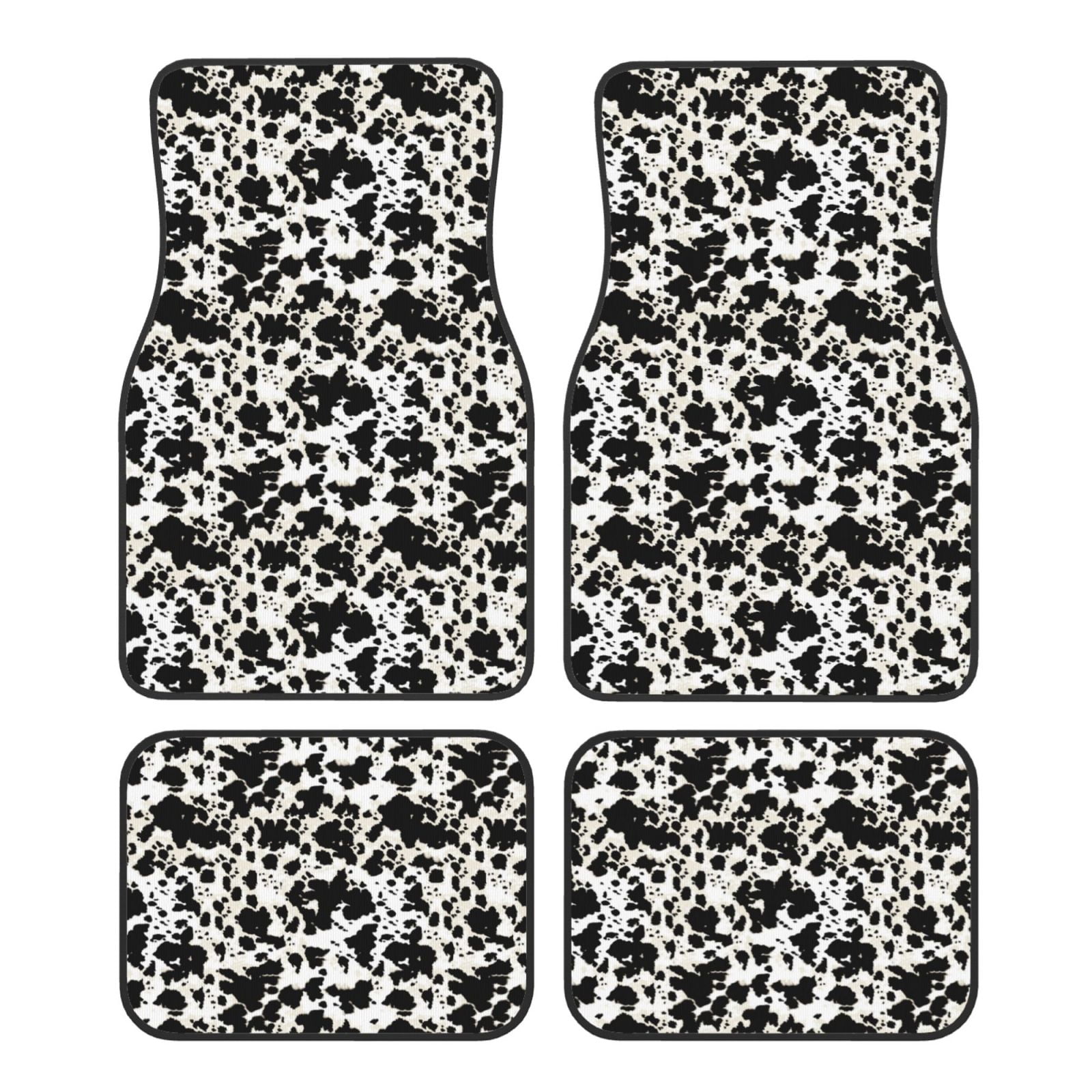 Naloa Cow Skin 1 Car Foot Mat Set of 4 Pieces - Universal Floor Liner ...