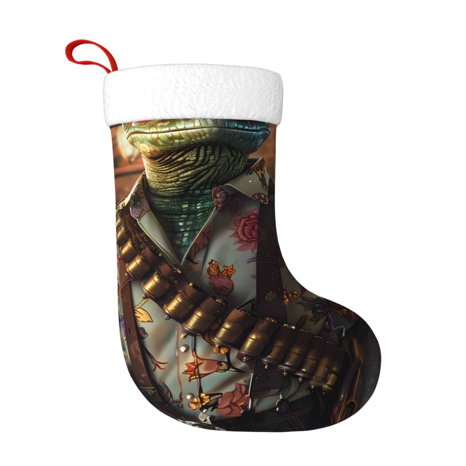 Naloa Cowboy Iguana Floral Shirt Christmas Stockings Decorations, Xmas ...
