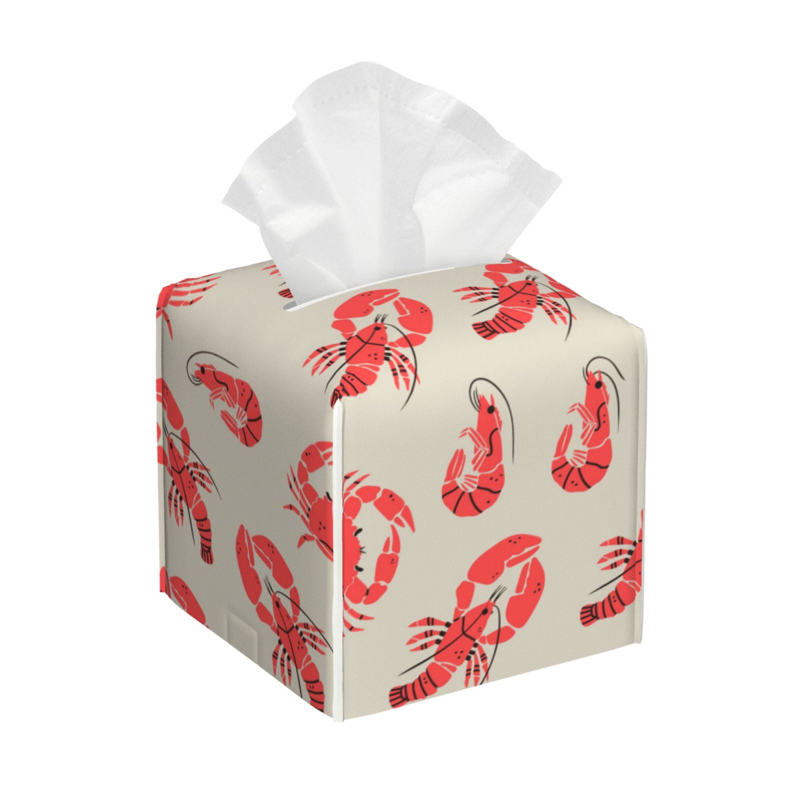 Naloa Crab Lobster 1 Tissue Box Cover Leather Tissue Holder Square ...