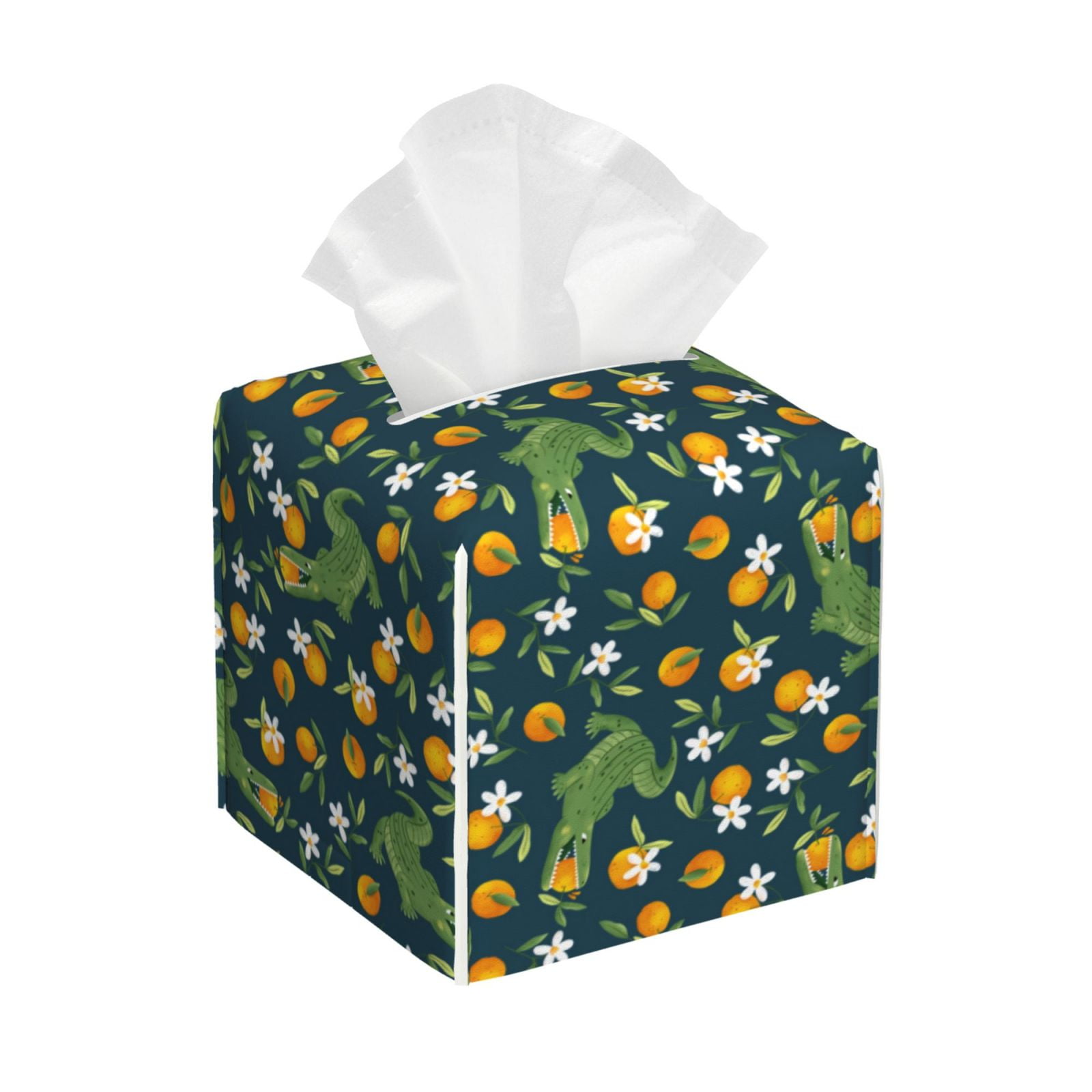Naloa Crocodile And Oranges Tissue Box Cover Leather Tissue Holder ...