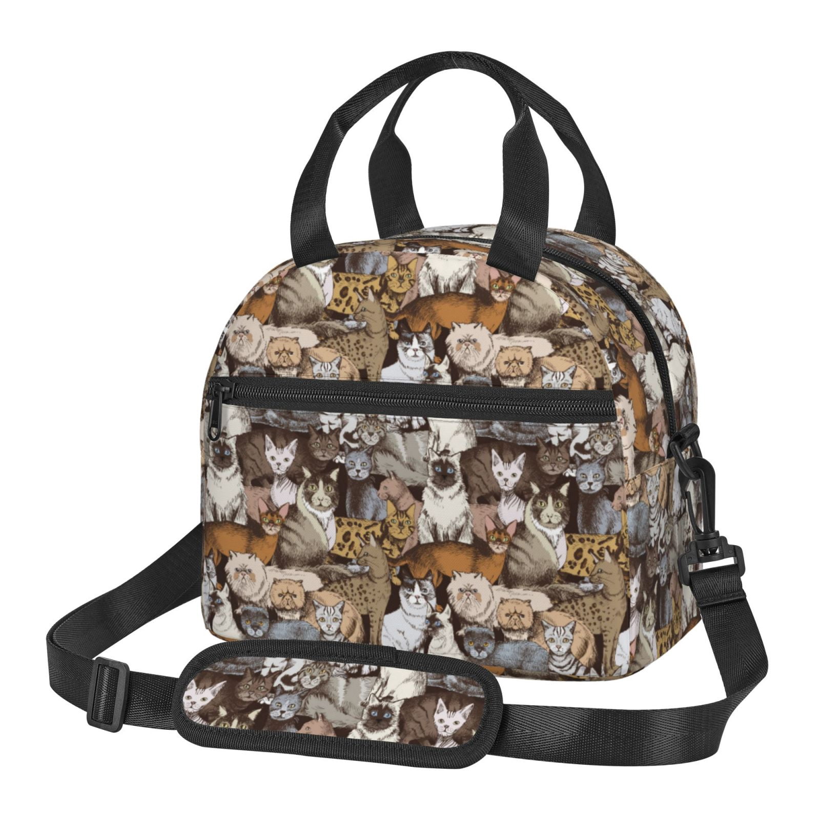 Naloa Cut Cats Print Lunch Bag for Women & Men Insulated Lunch Box or ...