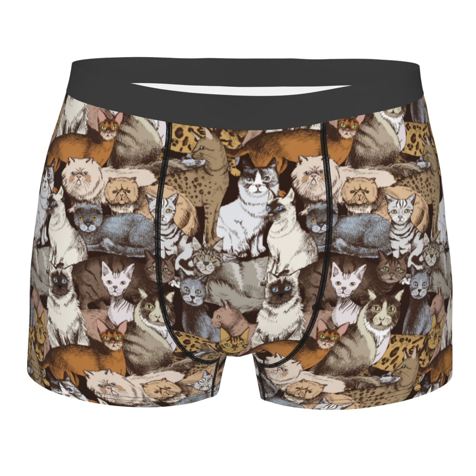 Naloa Cut Cats Print Mens Underwear - Boxers for Men, Classic Briefs ...