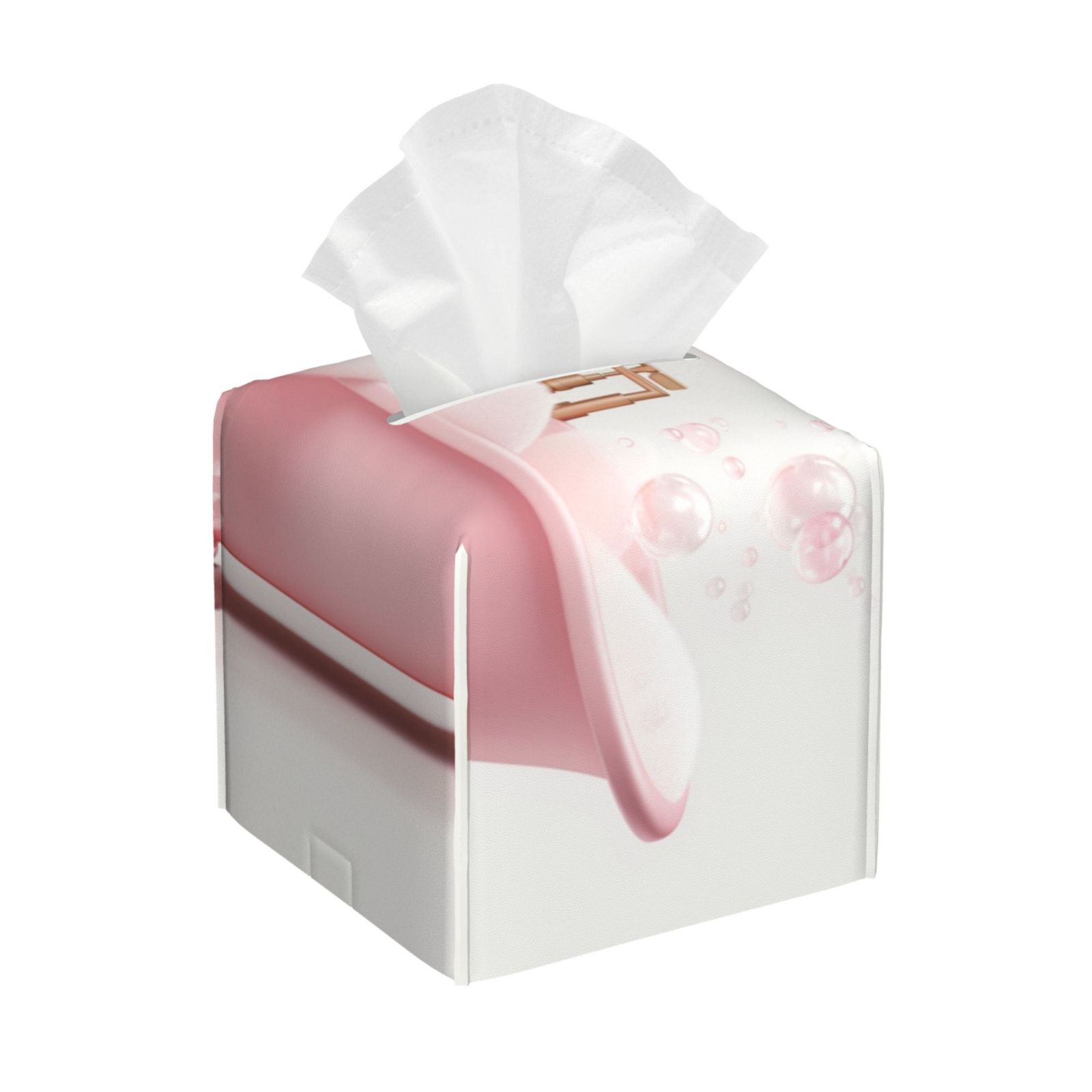Naloa Cute Bathtub Tissue Box CoverLeather Tissue Holder Square Facial ...