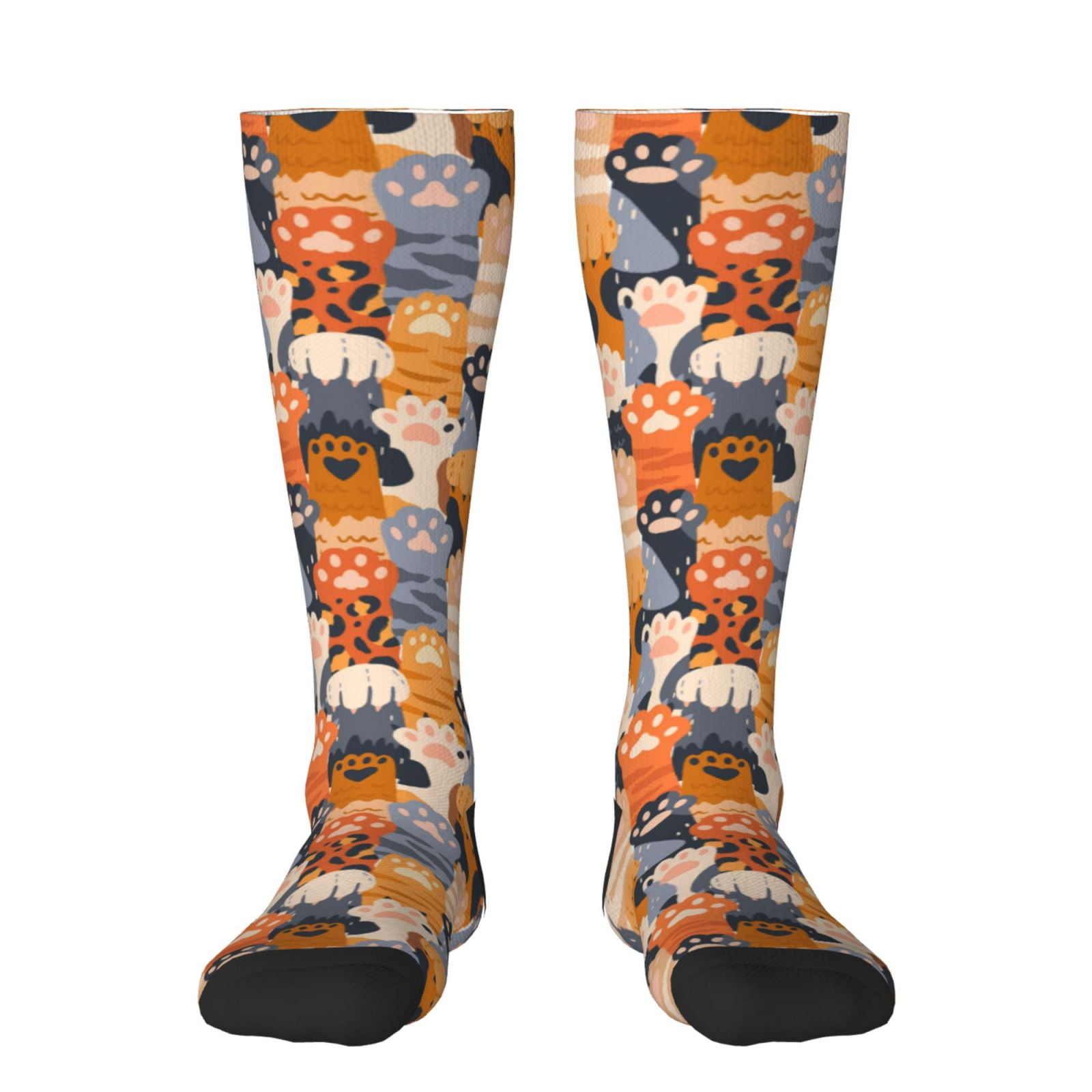 Naloa Cute Cat Paw Thigh High Socks Extra Long Stretchy Sock Women Over ...