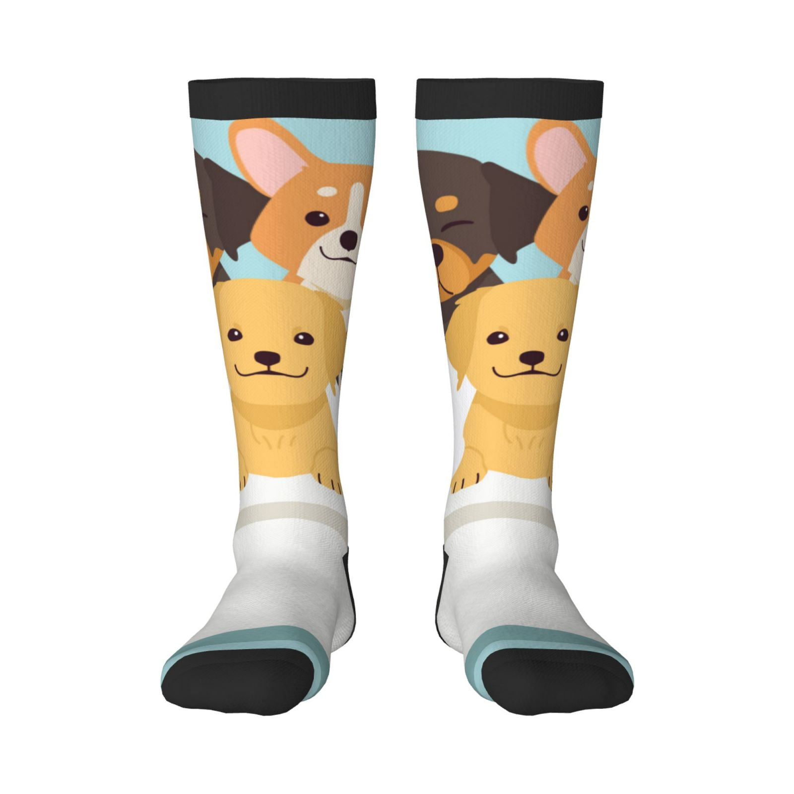 Naloa Cute Dog In Bathtub Thigh High Socks Extra Long Stretchy Sock Women Over Knee High Opaque ...