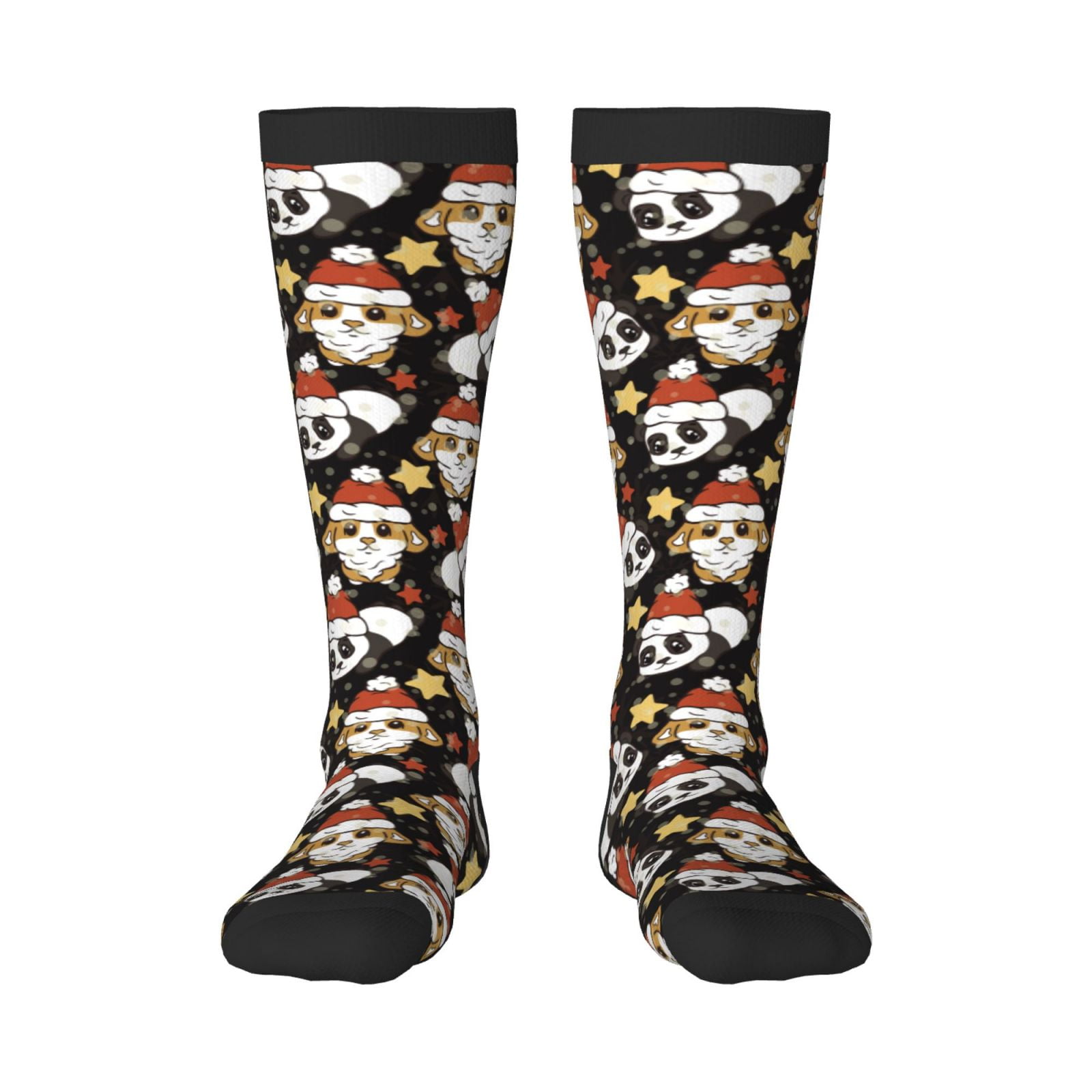 Naloa Cute Dog Panda Thigh High Socks Extra Long Stretchy Sock Women ...
