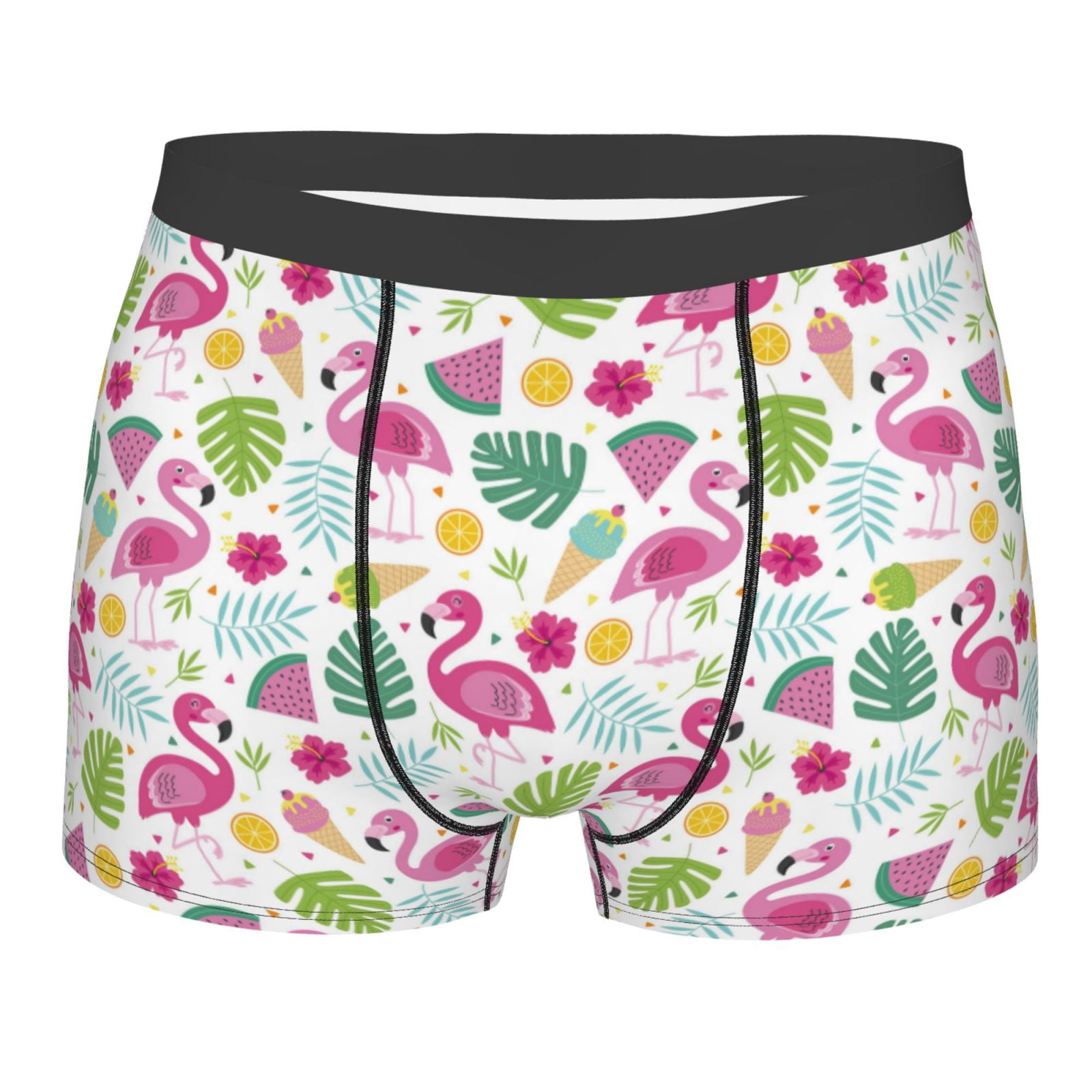 Naloa Cute Flamingo Print Mens Underwear - Boxers for Men, Classic ...