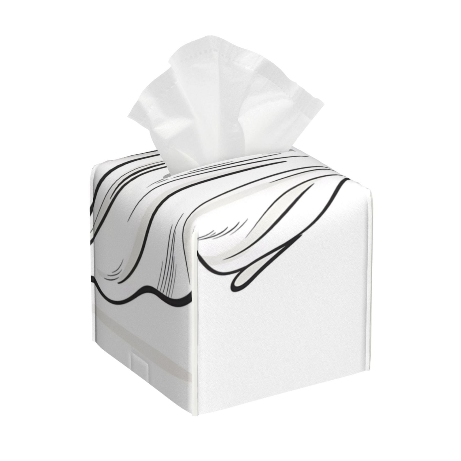 Naloa Cute Ghost Simple Drawing Tissue Box Cover Leather Tissue Holder ...