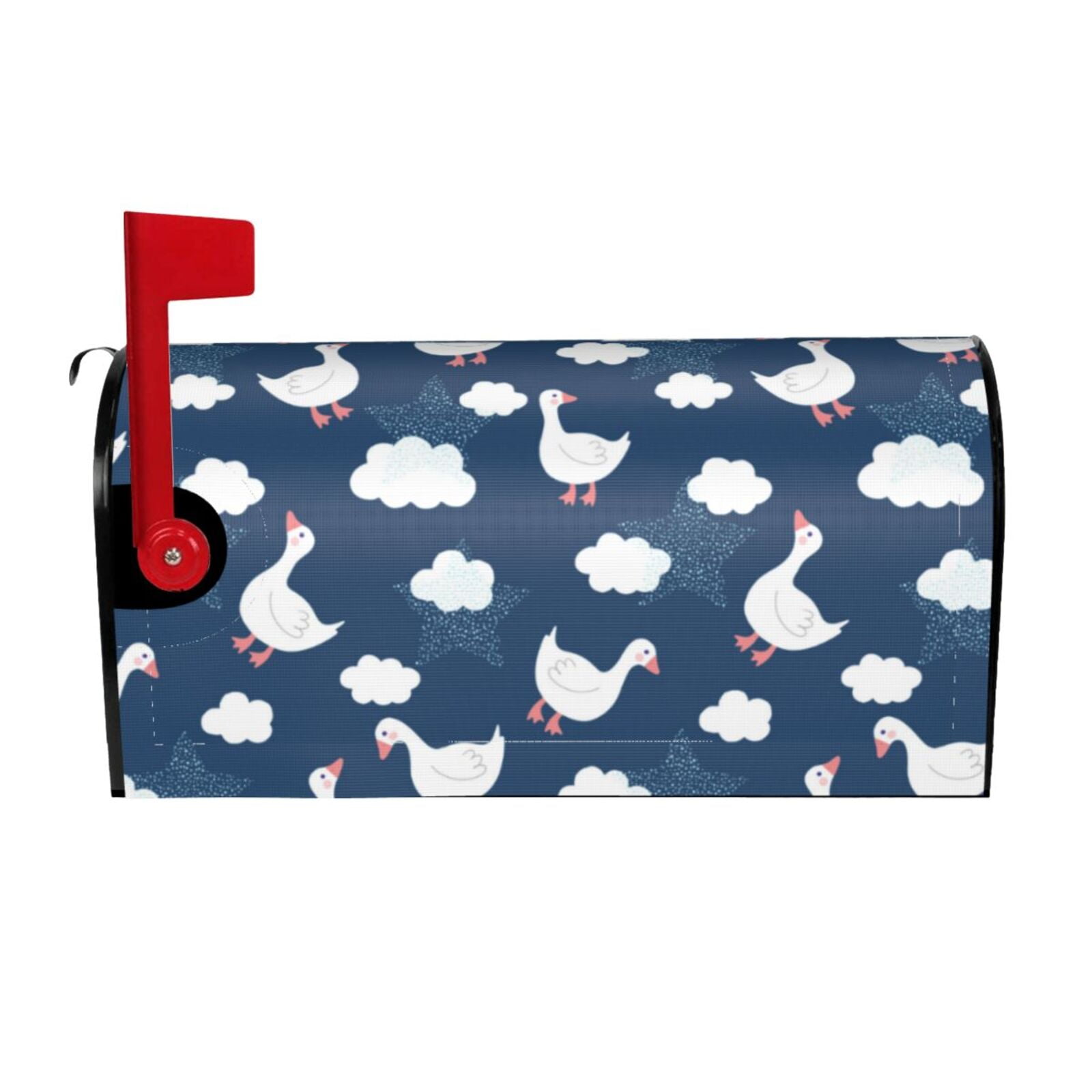 Naloa Cute Goose On Blue Sky Mailbox Covers Magnetic Post Box Cover ...
